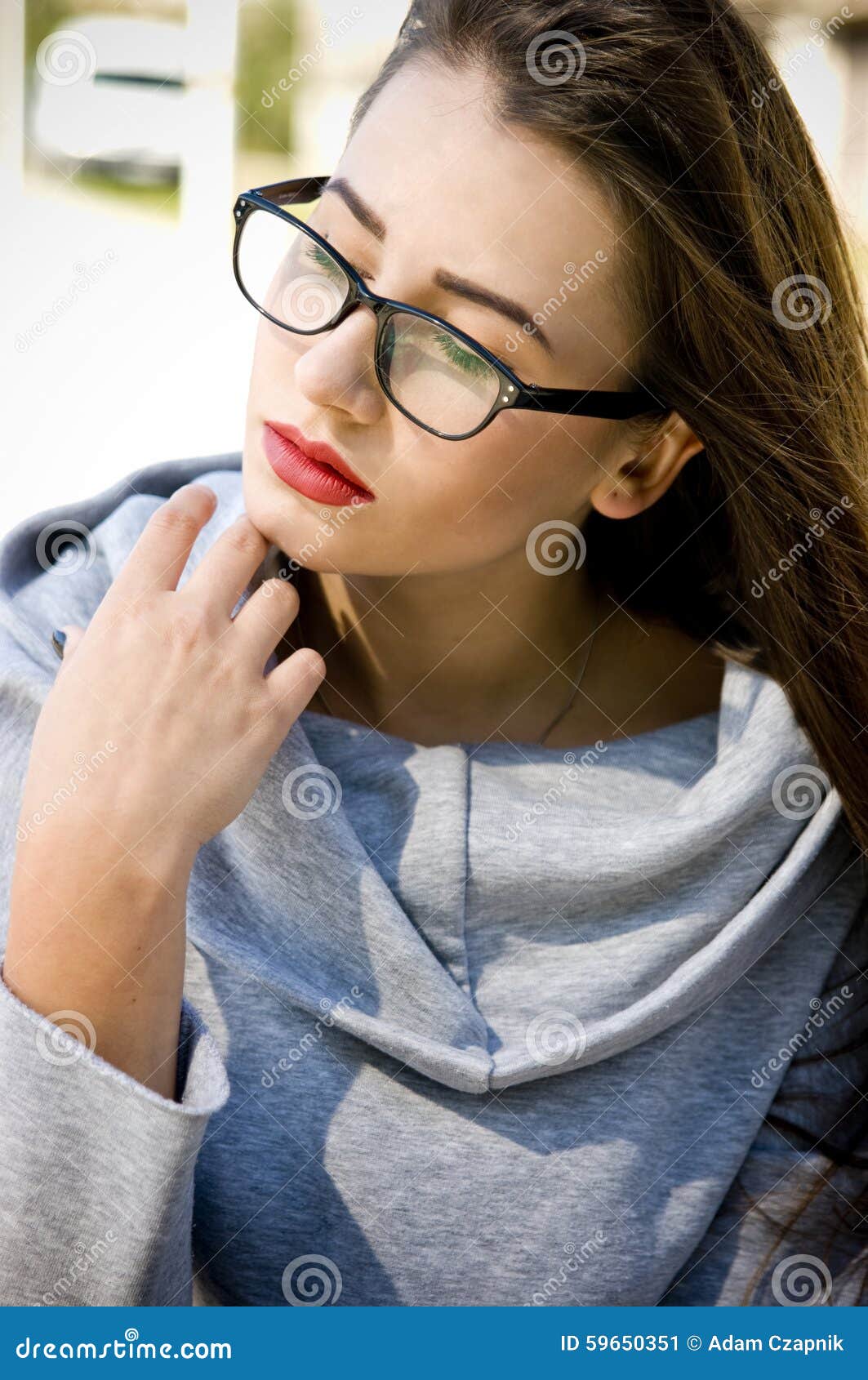 Smart girl portrait stock image. Image of nice, smile - 59650351