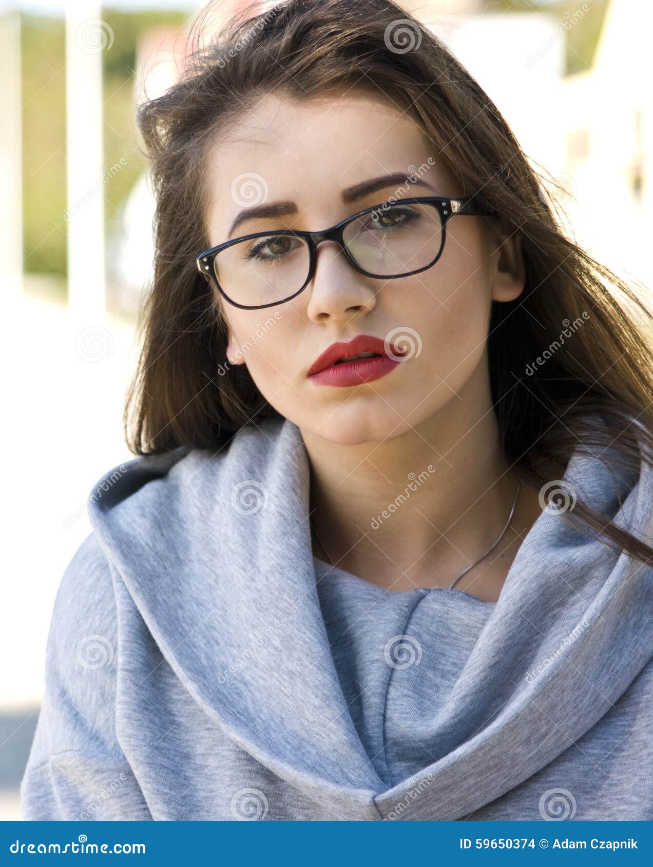 Smart girl portrait stock photo. Image of outdoor, gorgeous - 59650374