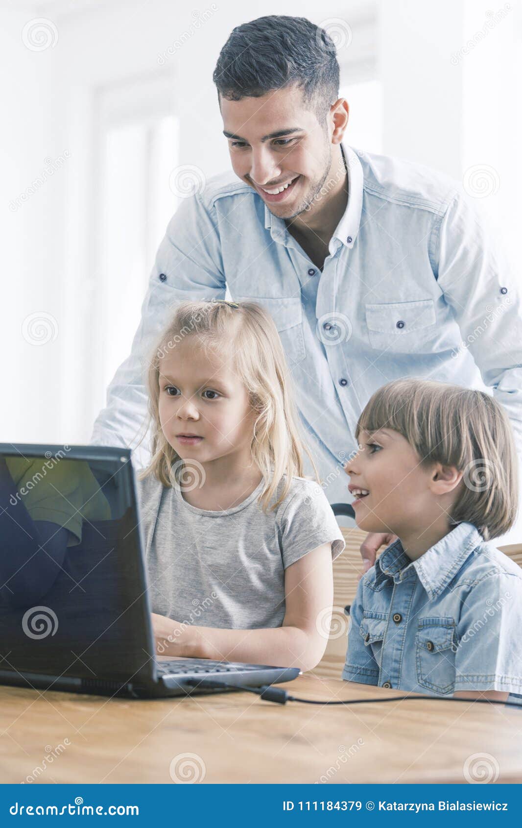 Smart Girl Programming on Laptop Stock Image - Image of elementary ...