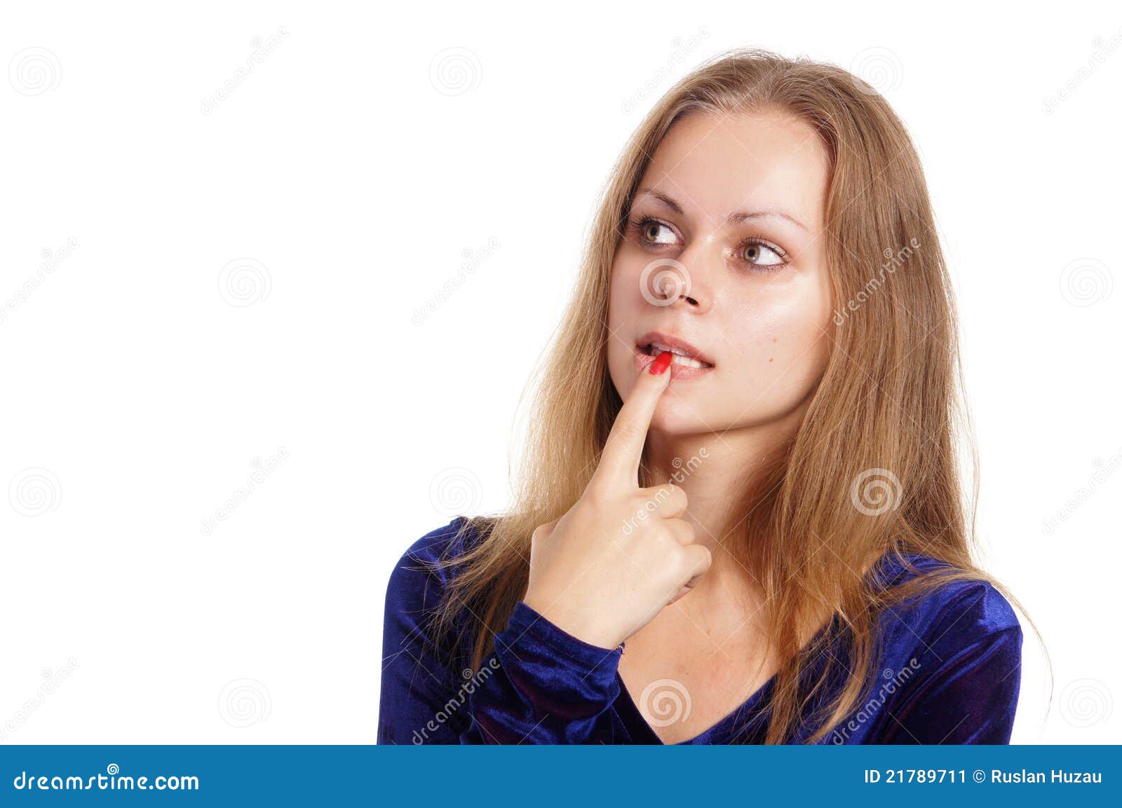 Smart girl on white stock image. Image of lifestyle, smart - 21789711