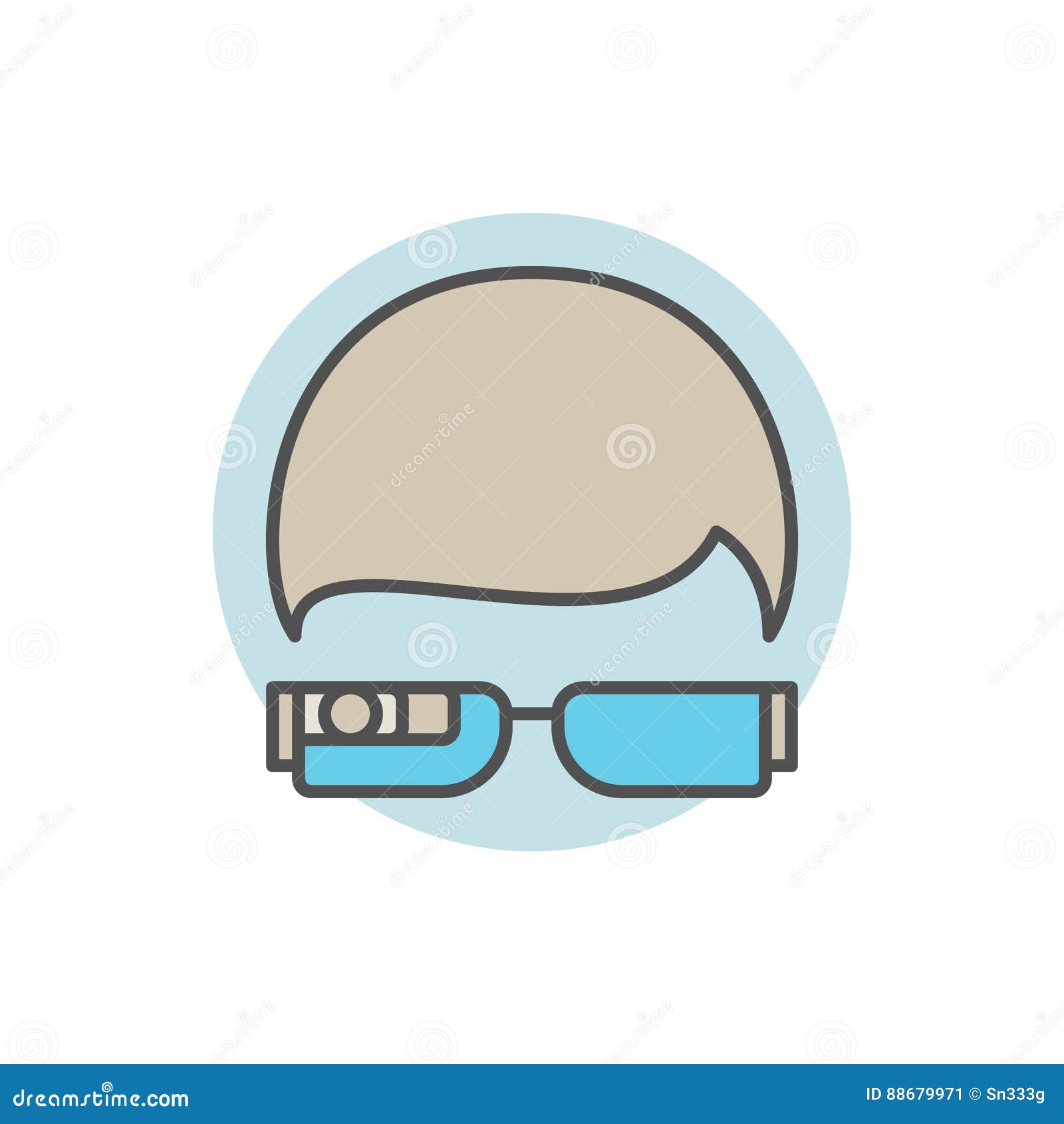 Smart glasses concept icon stock vector. Illustration of futuristic ...