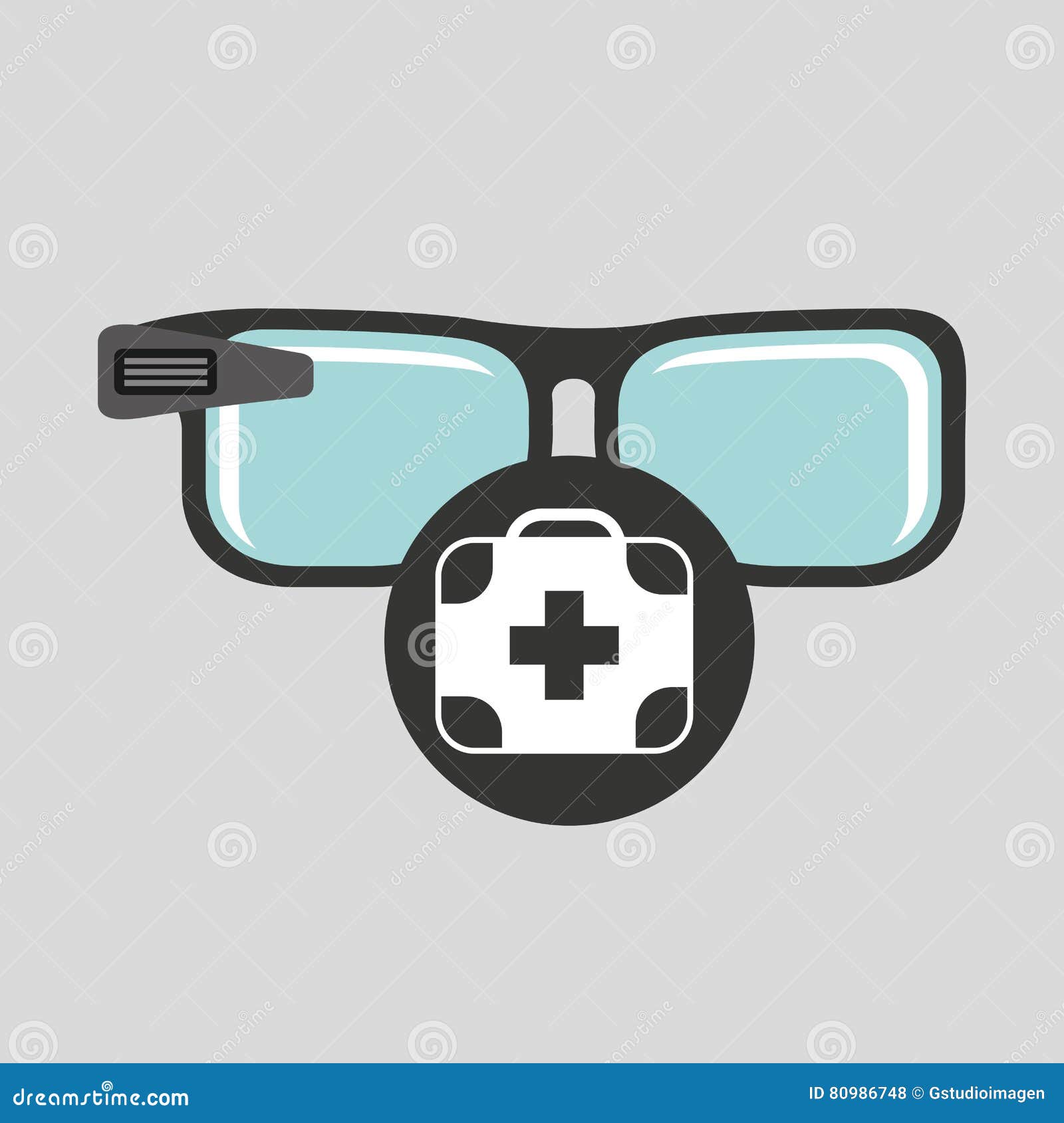 Smart Glasses Connected First Aid Stock Vector - Illustration of number ...