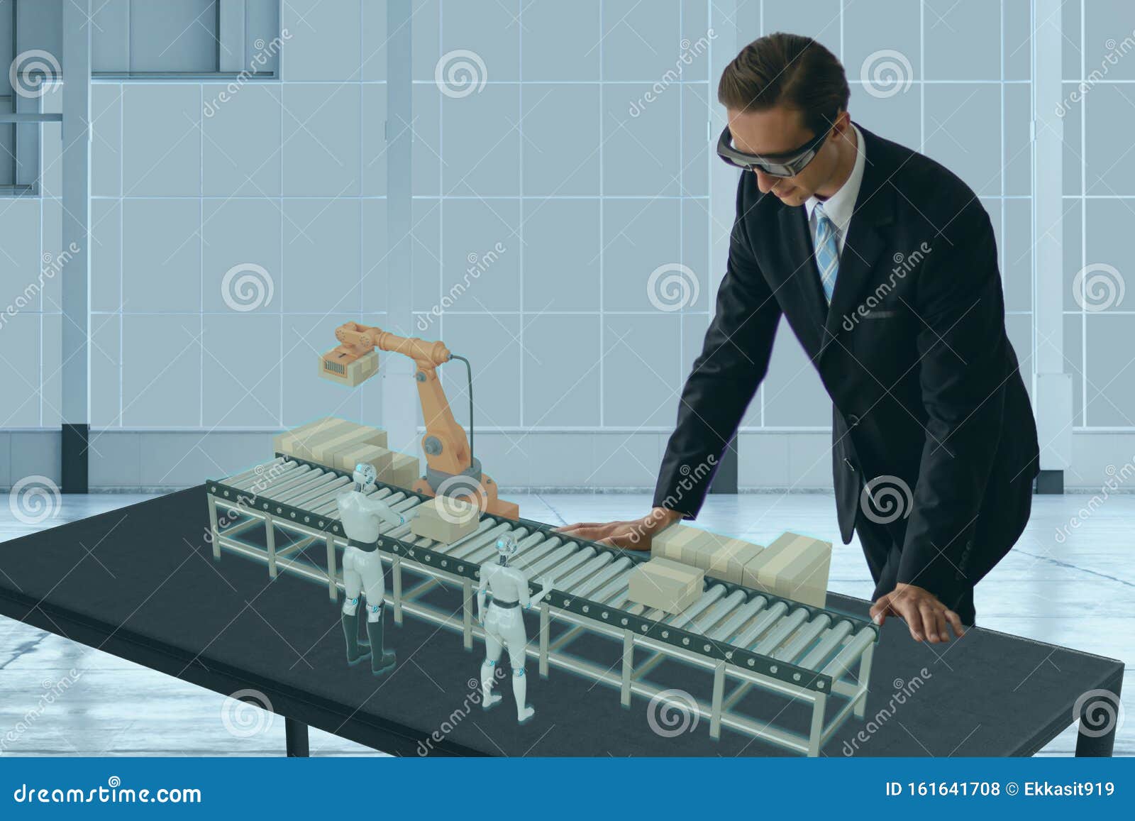 Smart Glasses Device Concept, Engineer Use Augmented Mixed Virtual ...
