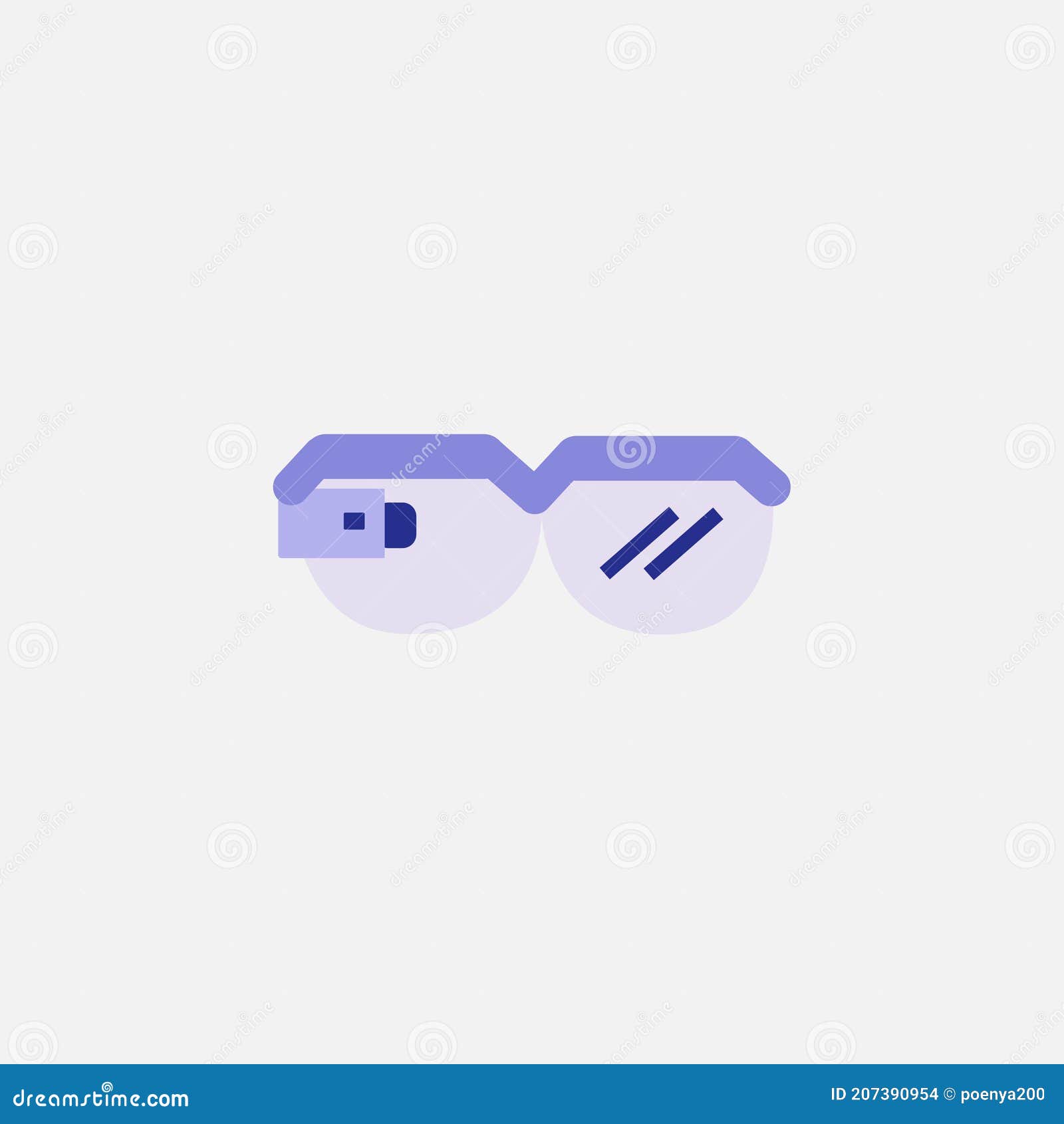 Smart Glasses Flat Style Icon Vector Illustration Stock Vector ...