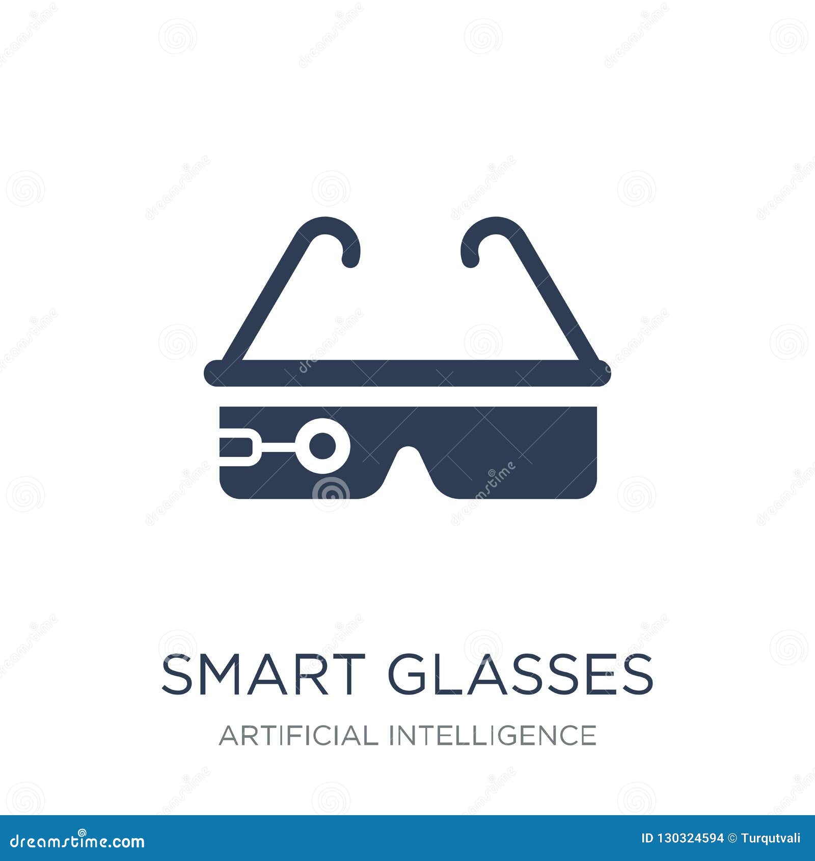 Smart Glasses Icon. Trendy Flat Vector Smart Glasses Icon on Whi Stock ...