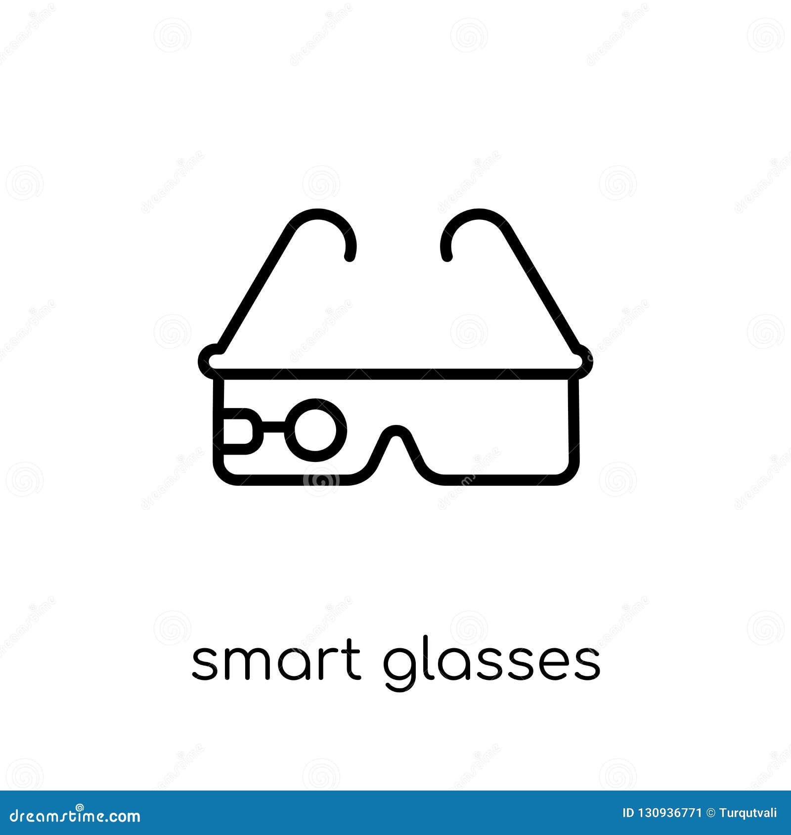 Smart Glasses Icon. Trendy Modern Flat Linear Vector Smart Glass Stock ...