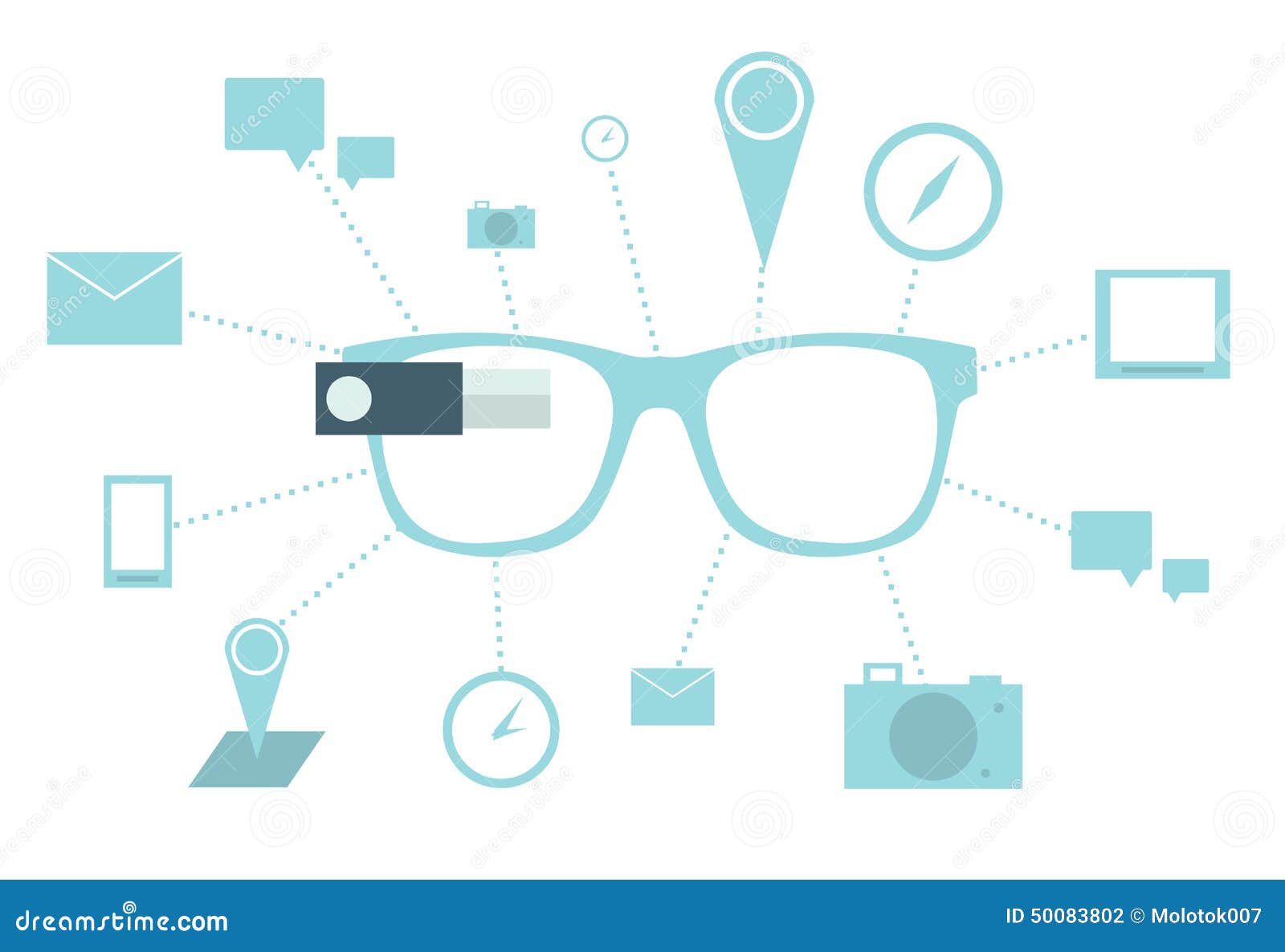 Smart glasses stock vector. Illustration of design, future - 50083802