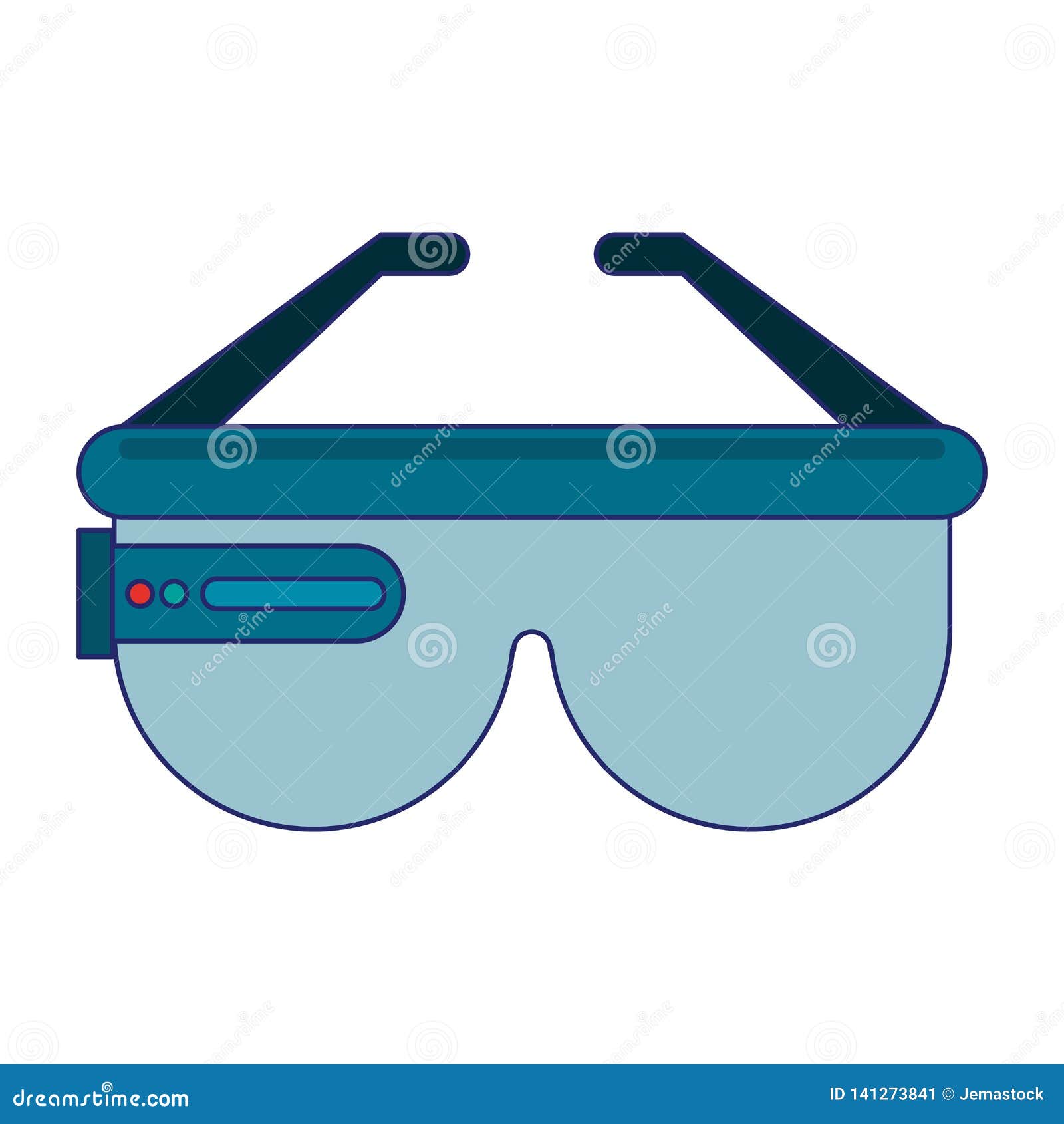 Smart Glasses Wearable Technology Stock Vector - Illustration of ...