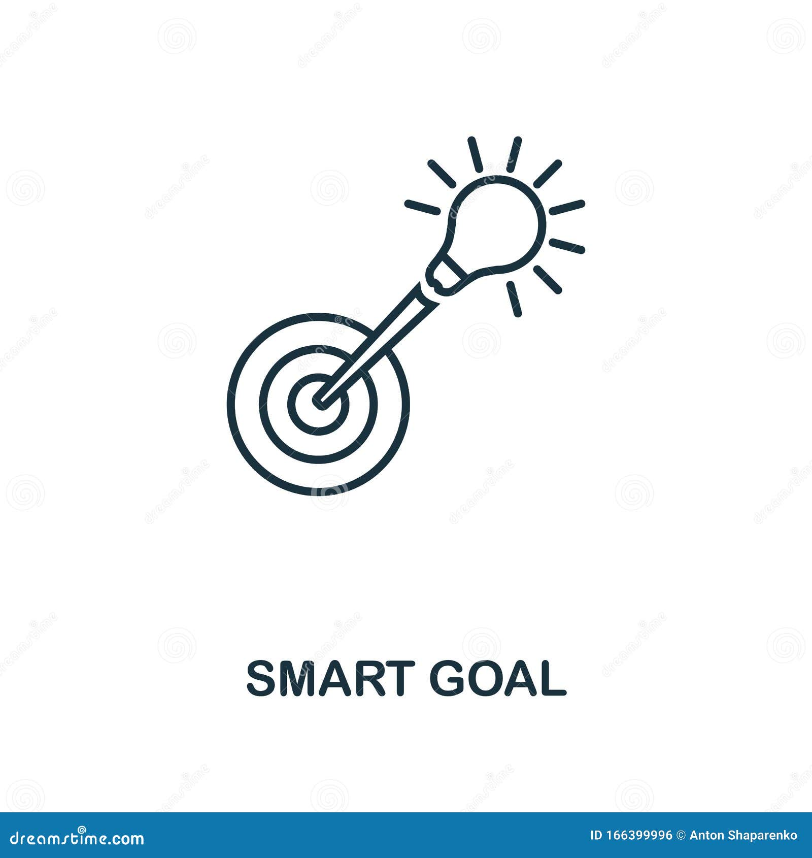 Smart Goal Icon. Line Style Element from Business Strategy Collection ...