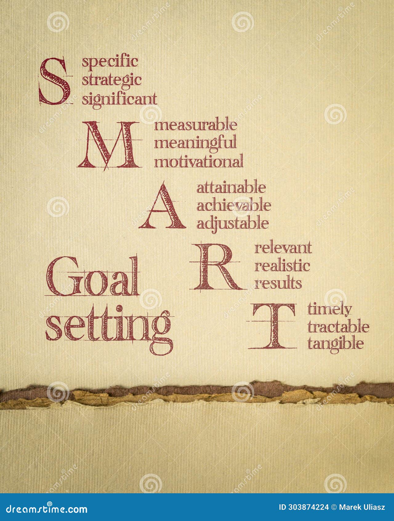 Smart Goal Setting Concept - Infographics on Art Paper Stock ...