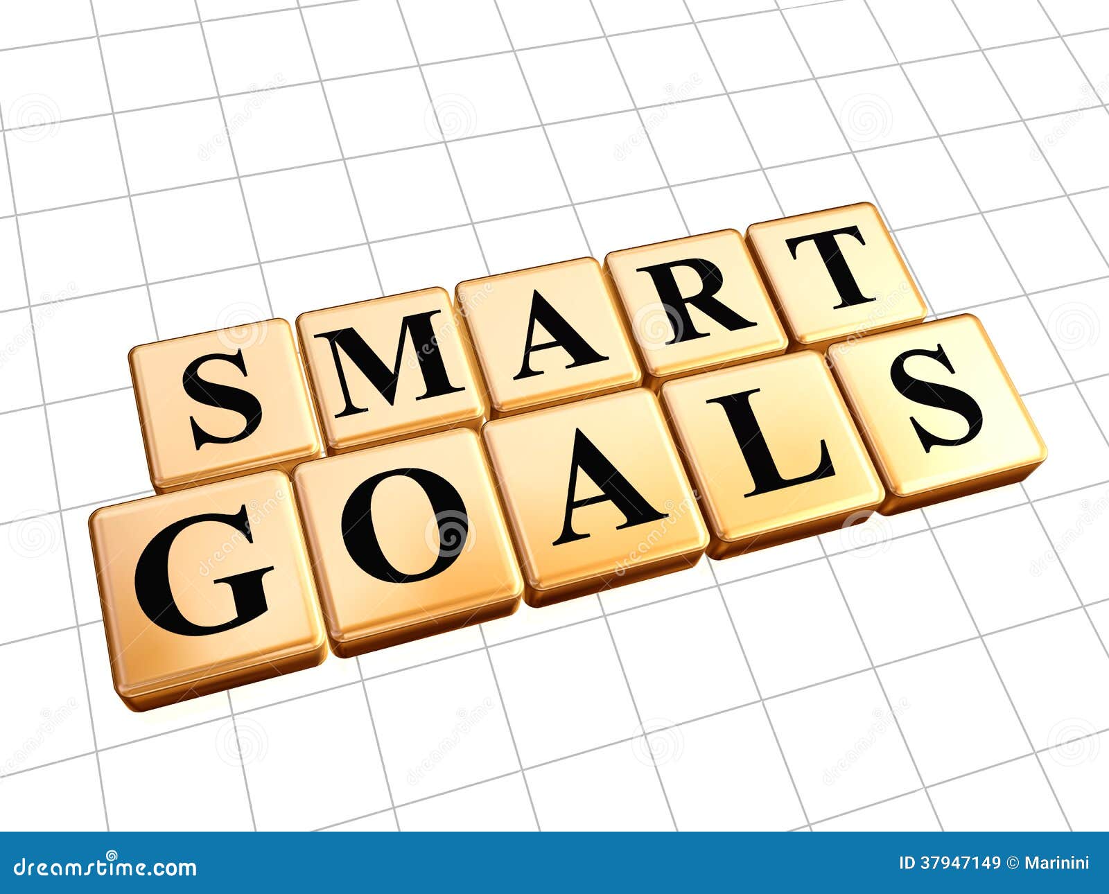 Smart Goals in Golden Cubes Stock Image - Image of construct, ambition ...
