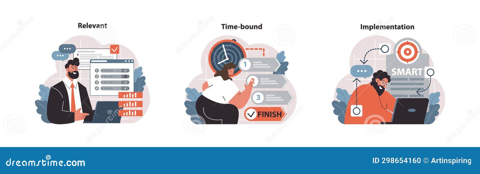 Be Timely And Relevant Turquoise Concept Icon Cartoon Vector ...