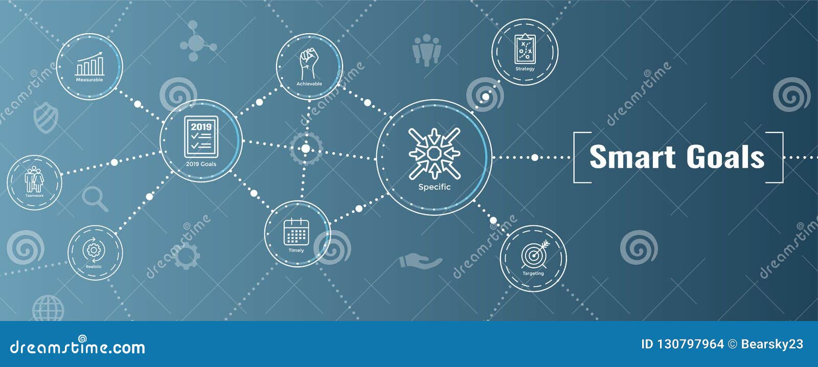 2019 SMART Goals Vector Graphic With Smart Goal Keywords ...