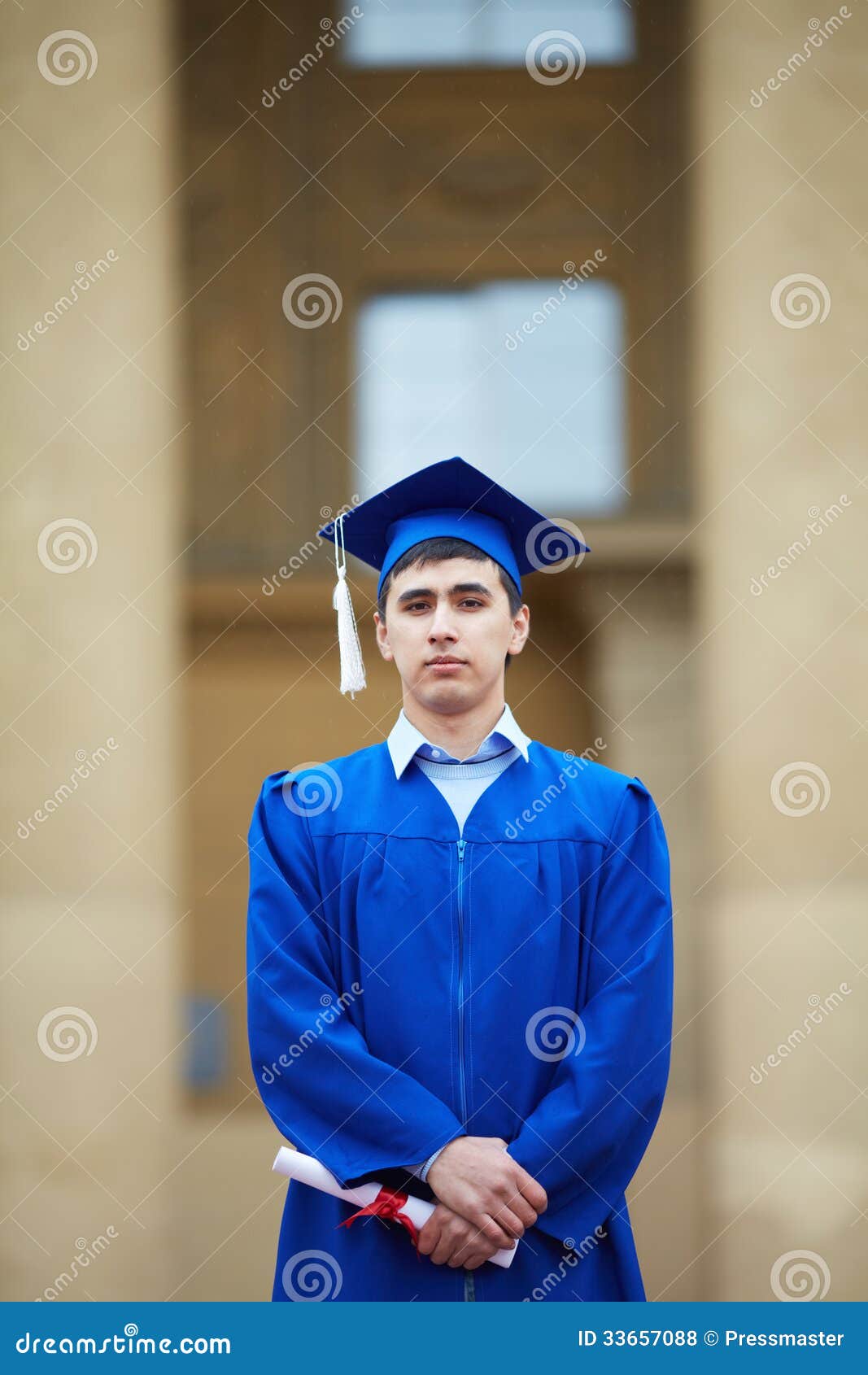 Smart graduate stock photo. Image of holding, knowledge - 33657088