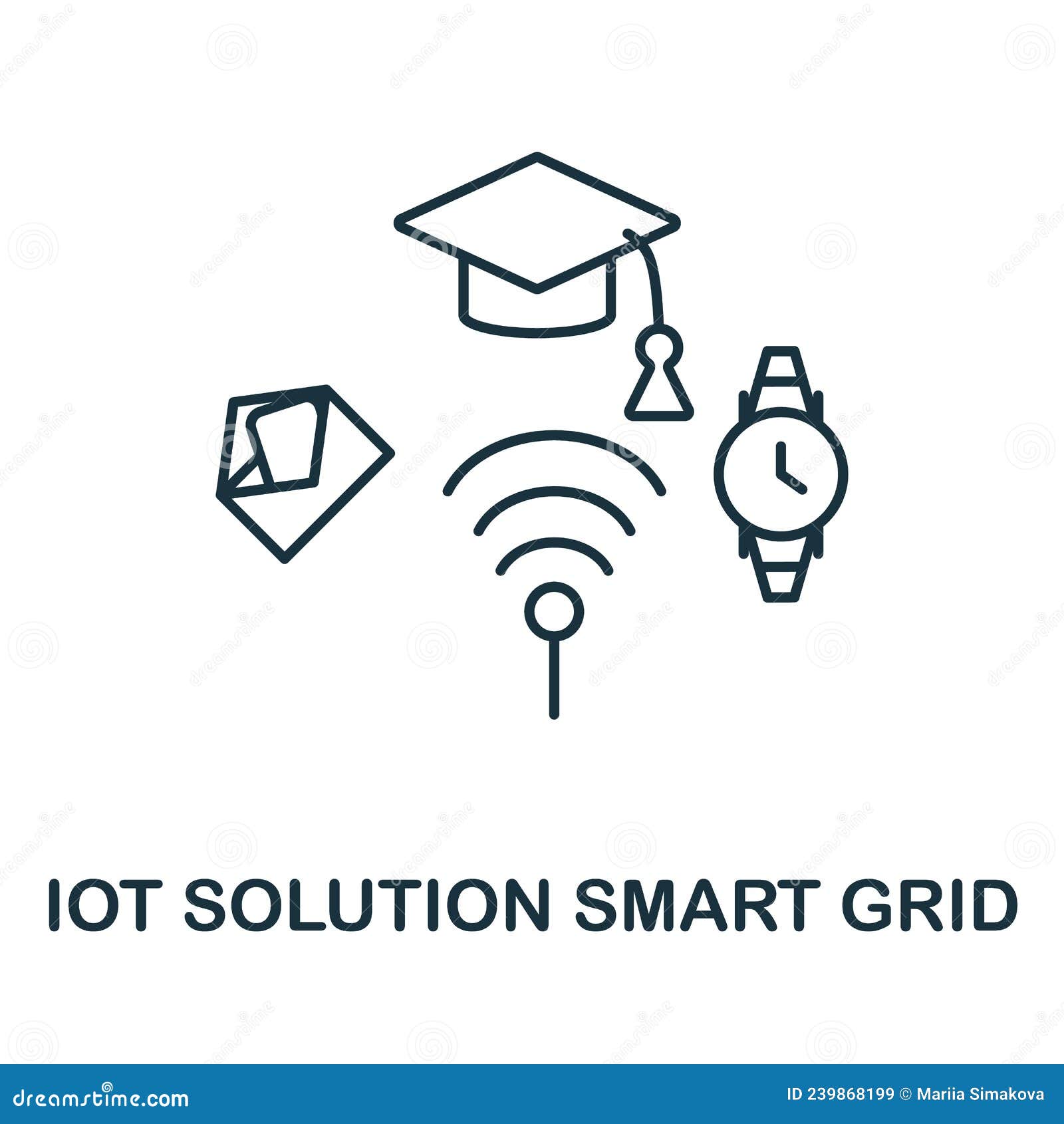 Smart Grid Icon. Line Element from Iot Solution Collection. Linear ...