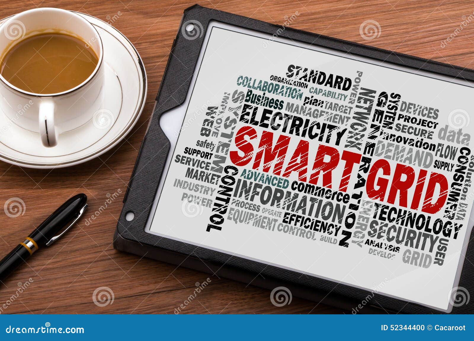 Smart grid word cloud stock photo. Image of advanced - 52344400