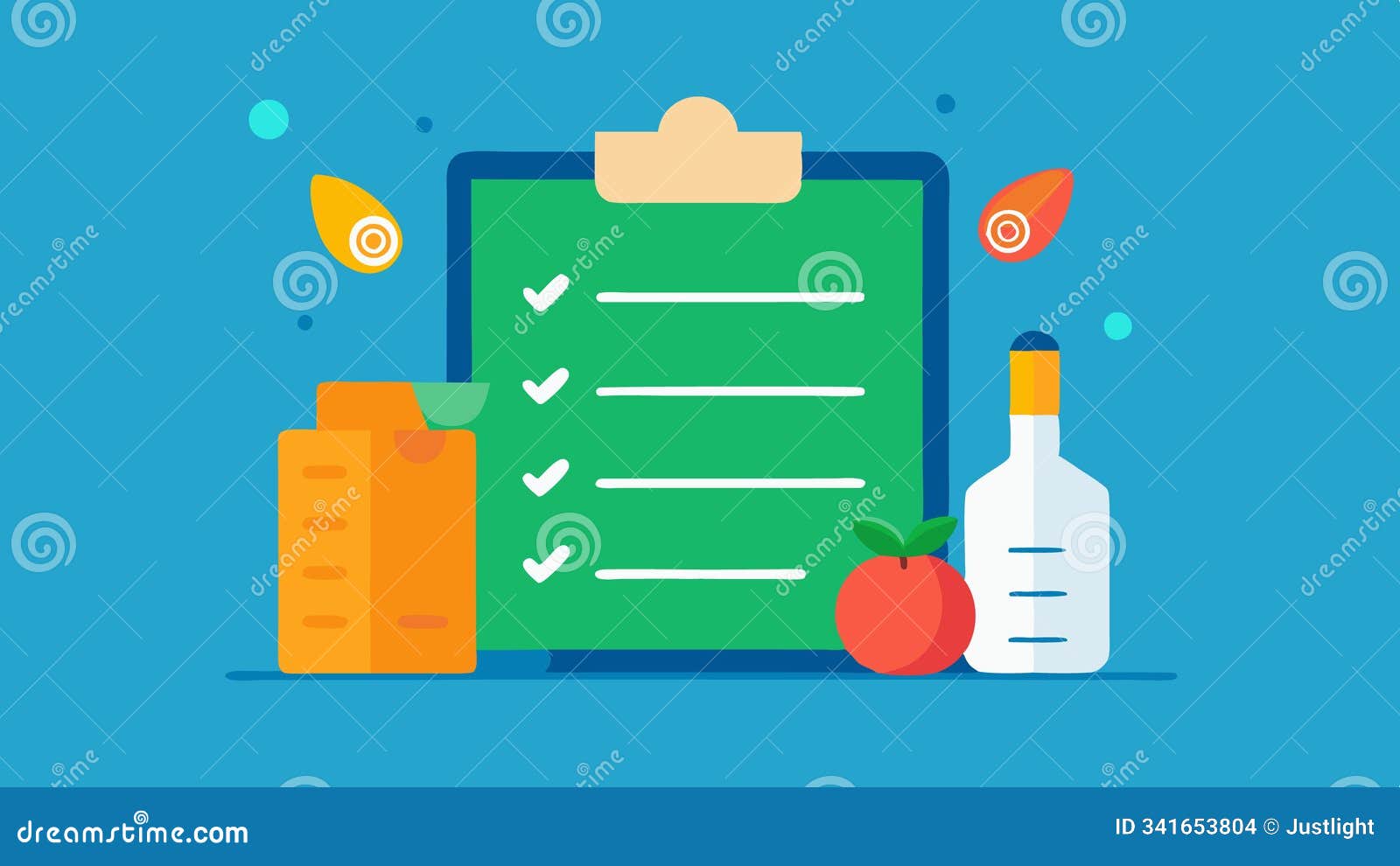 Smart Grocery List an Illustration of a Grocery List with Animated ...