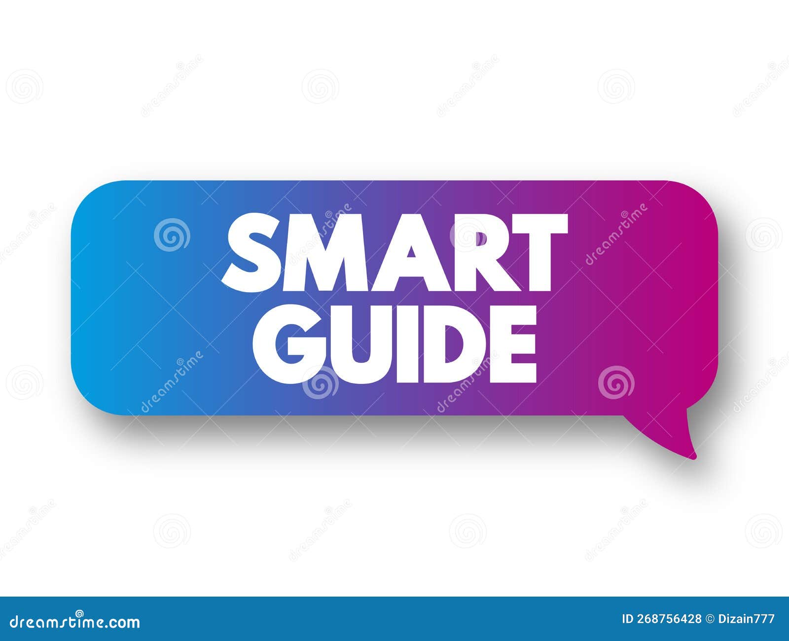 Smart Guide Text Message Bubble, Concept Background Stock Illustration ...