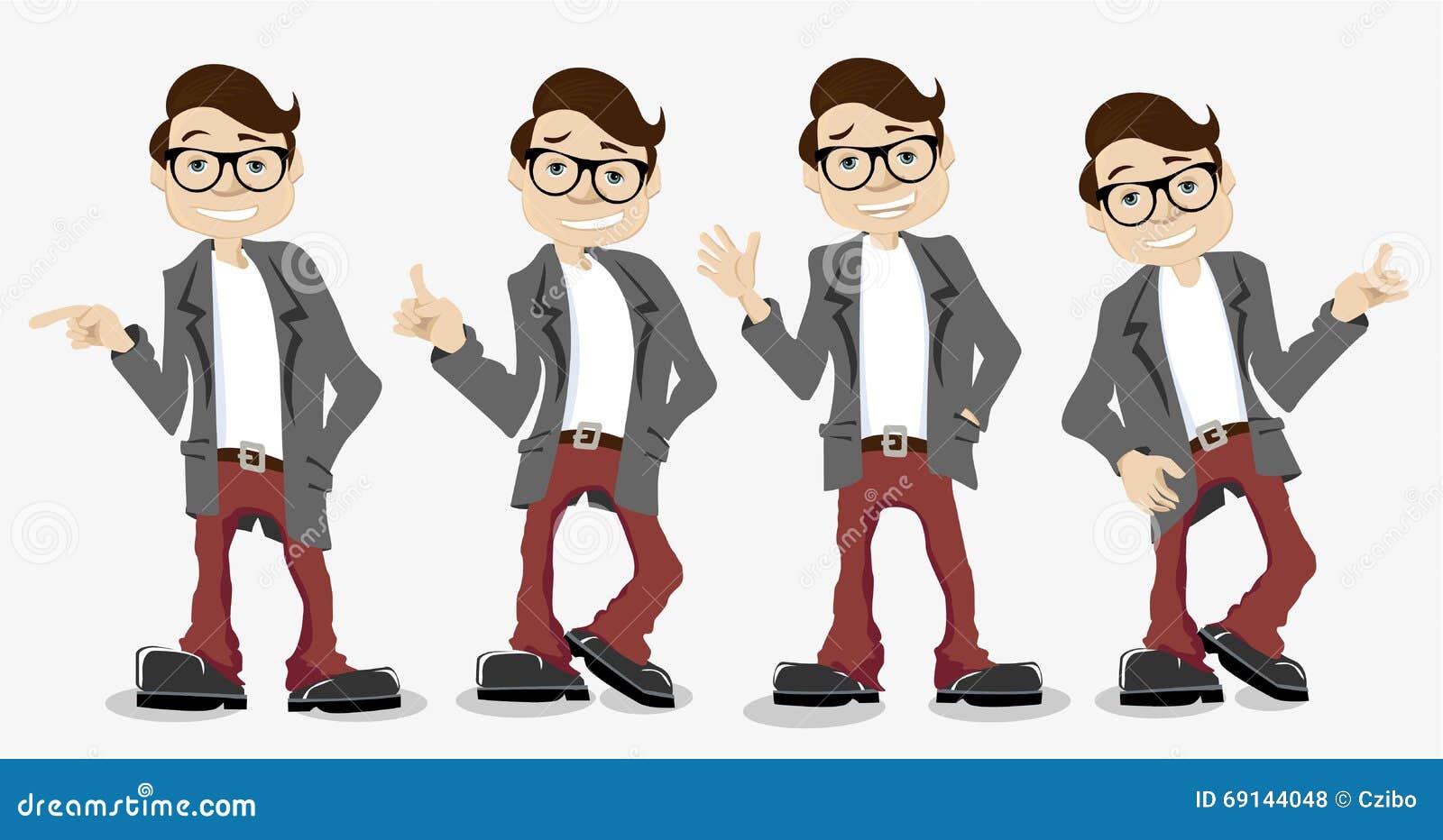 Smart guy stock vector. Illustration of character, business - 69144048