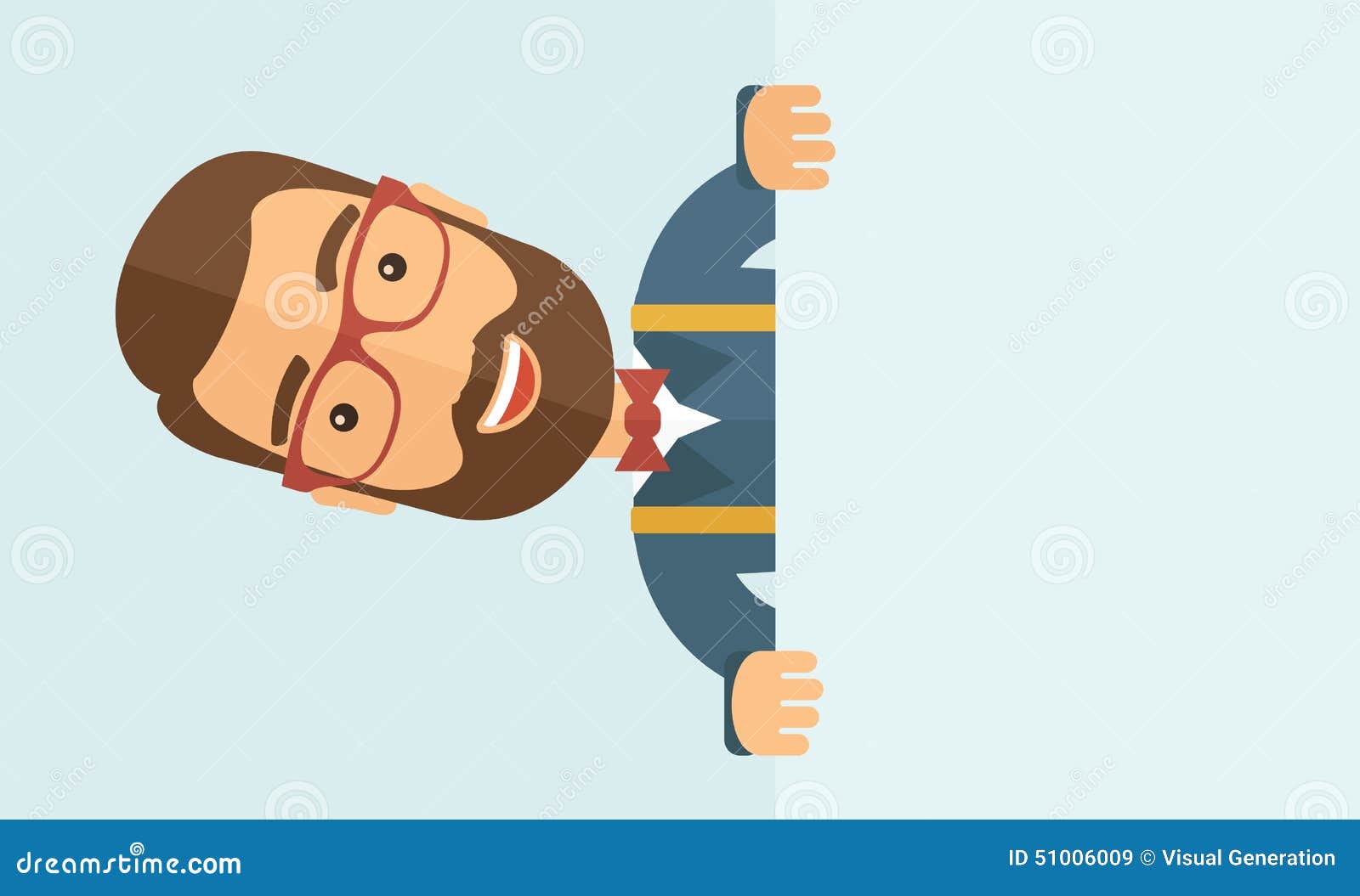 Smart guy holding board stock vector. Illustration of happy - 51006009