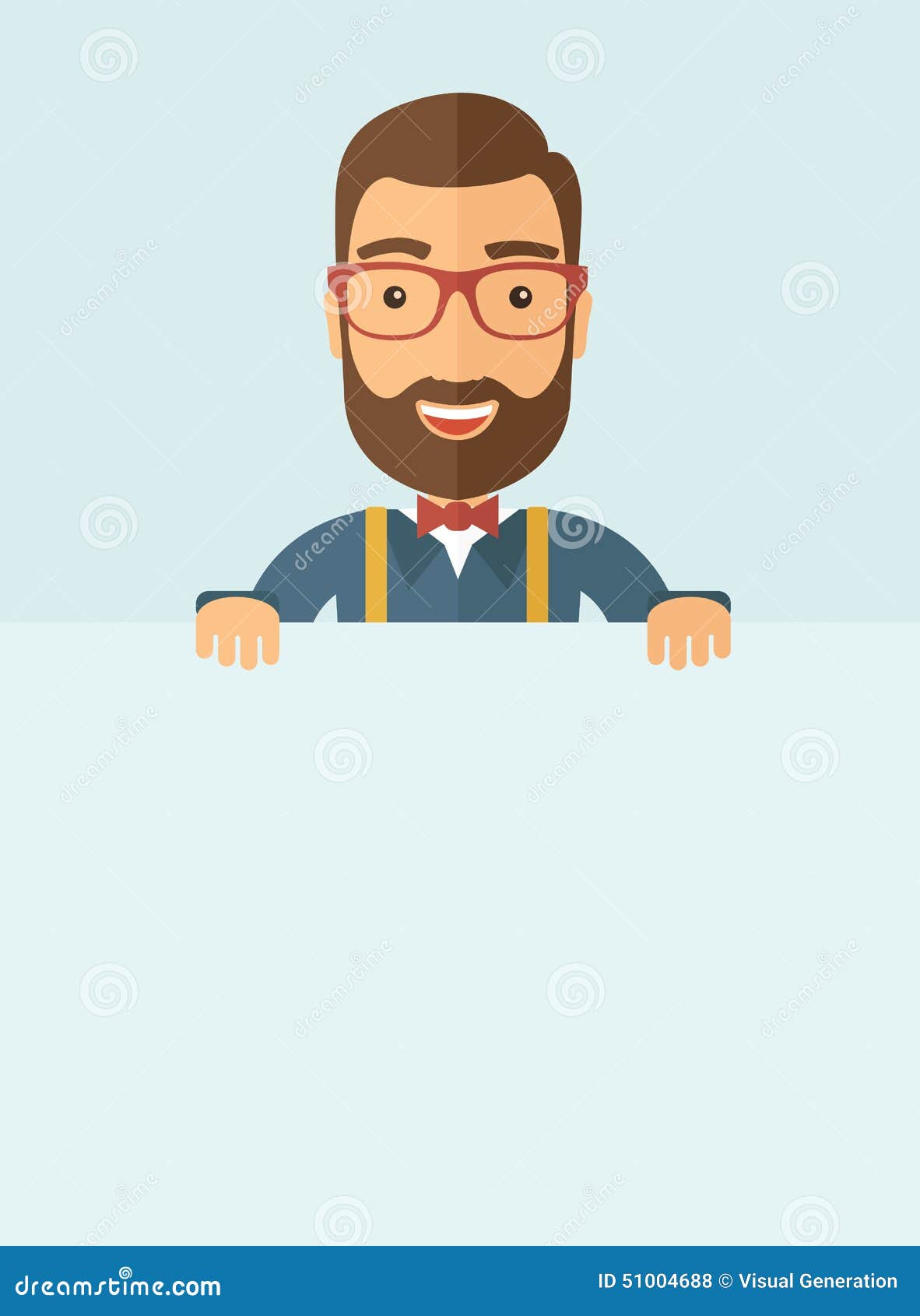 Smart guy holding board stock vector. Illustration of sign - 51004688