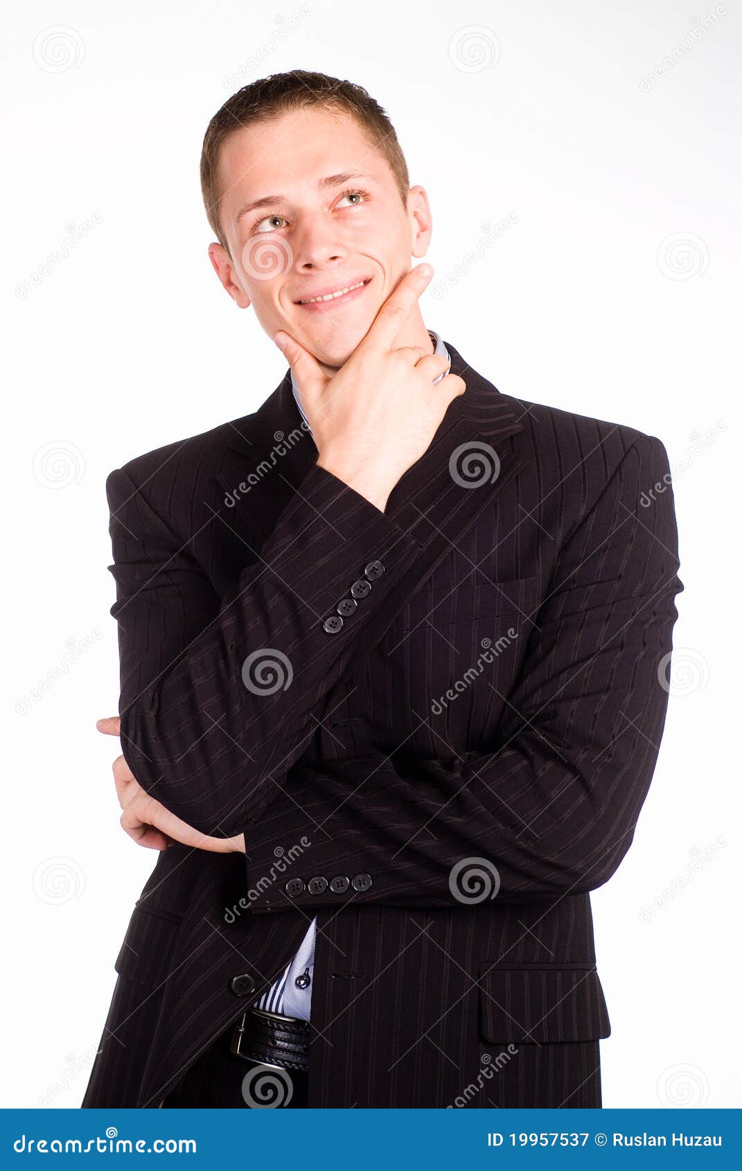 Smart guy in suit stock image. Image of business, smile - 19957537