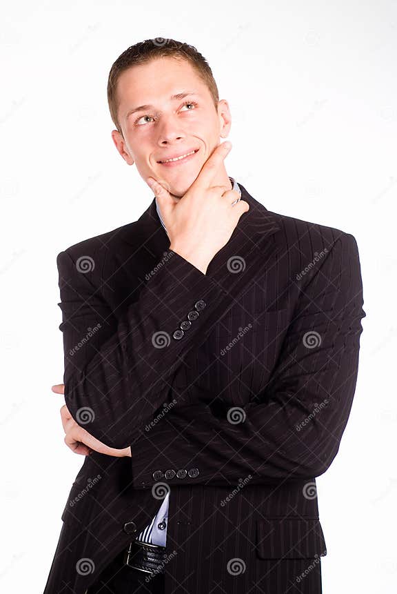 Smart guy in suit stock image. Image of business, smile - 19957537