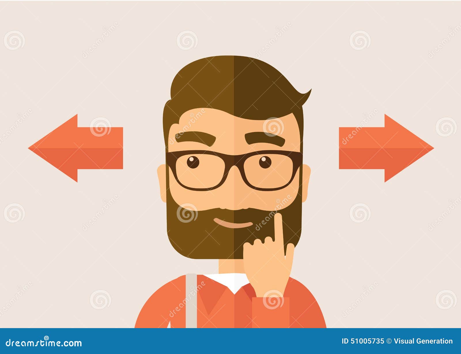 Smart Guy Thinking of Choice Stock Vector - Illustration of employment ...