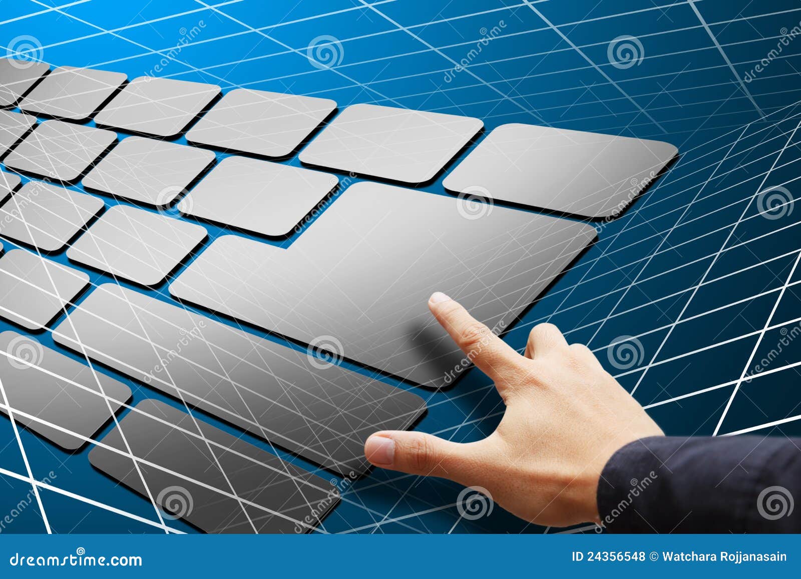 Smart Hand Press Keyboard Button Stock Photo - Image of smart, shot ...
