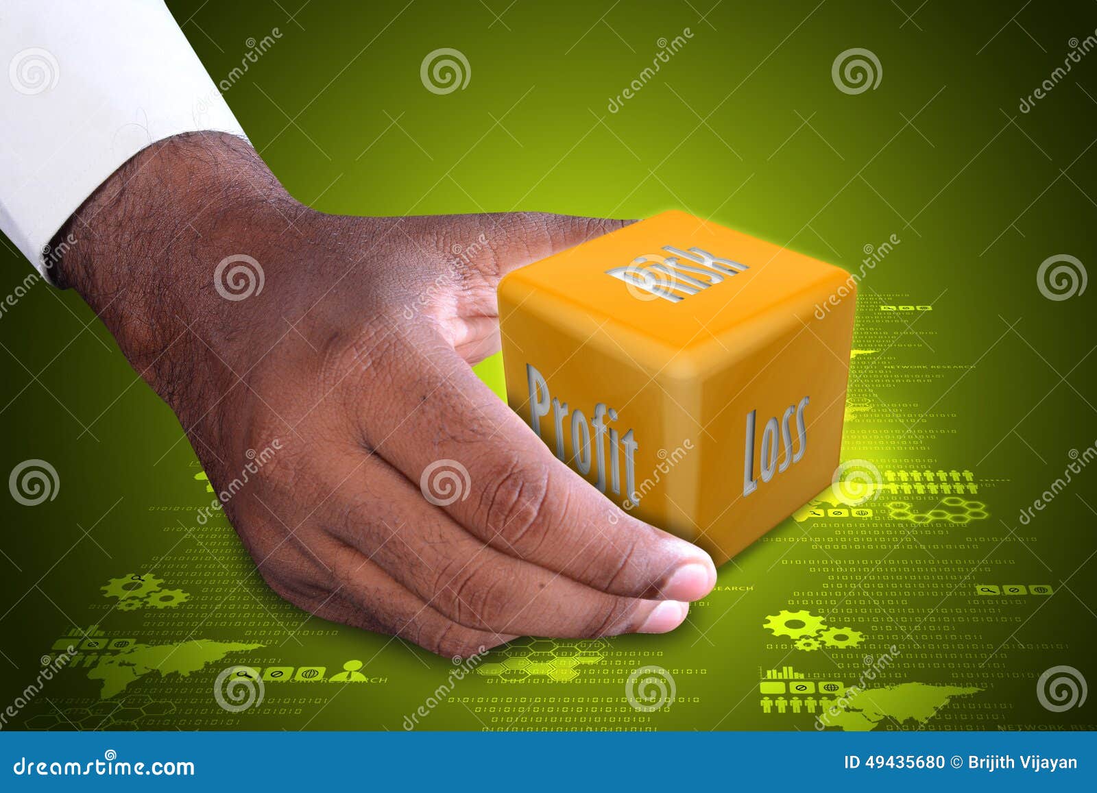 Smart Hand Showing Business Concept Stock Illustration - Illustration ...