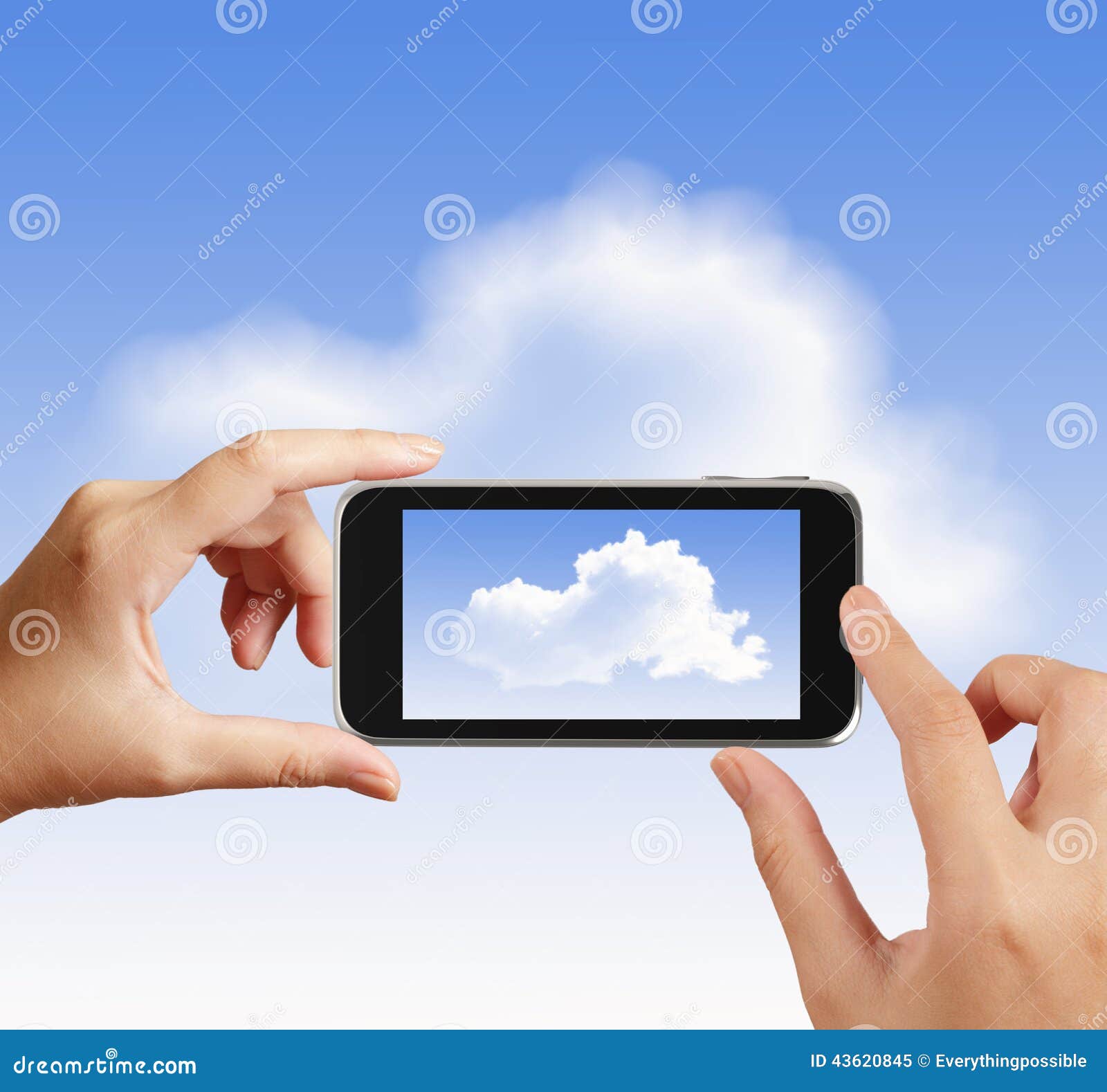 Smart Hand Using Touch Screen Phone Take Photo Stock Image - Image of ...