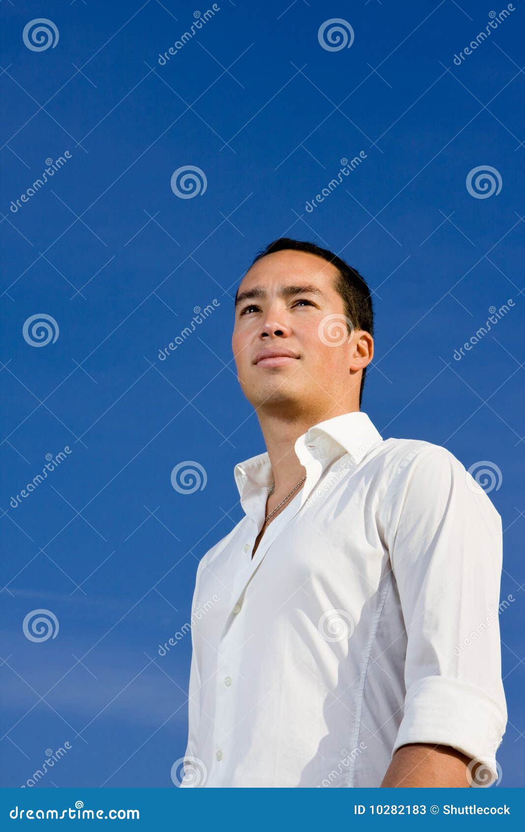 Smart Handsome Asian Man Looking Forward Stock Image - Image of ...