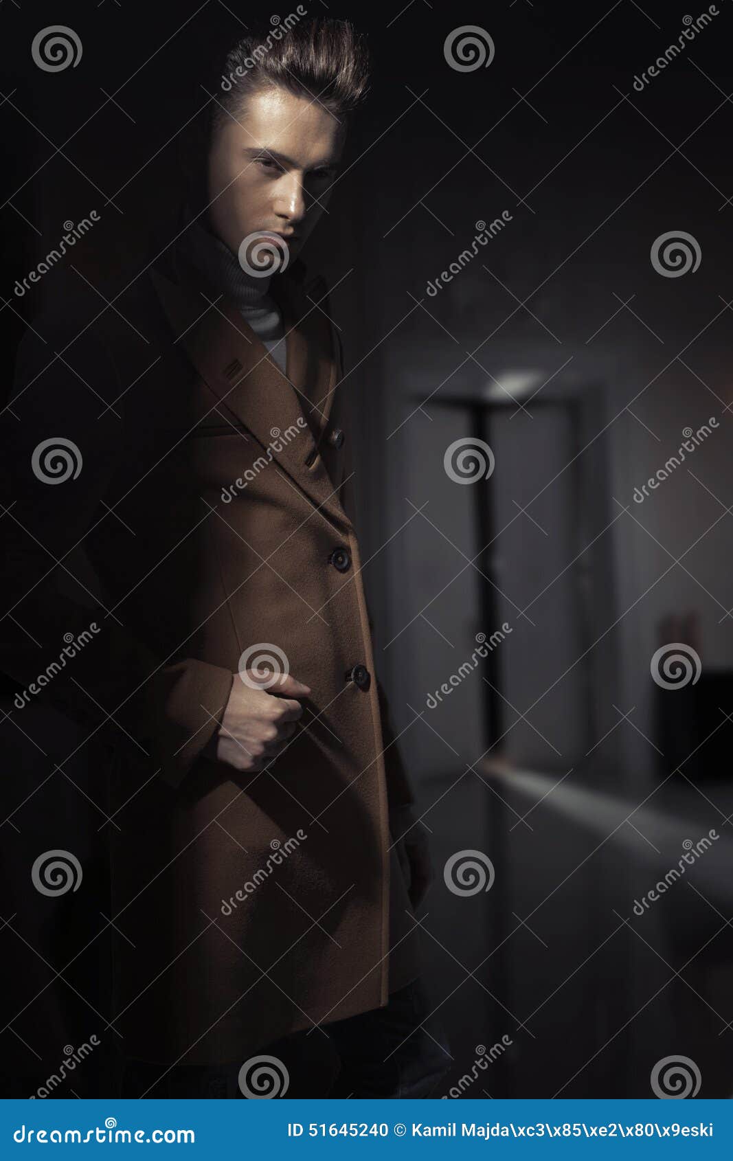 Smart and Handsome Man Hiding in the Shade Stock Photo - Image of ...