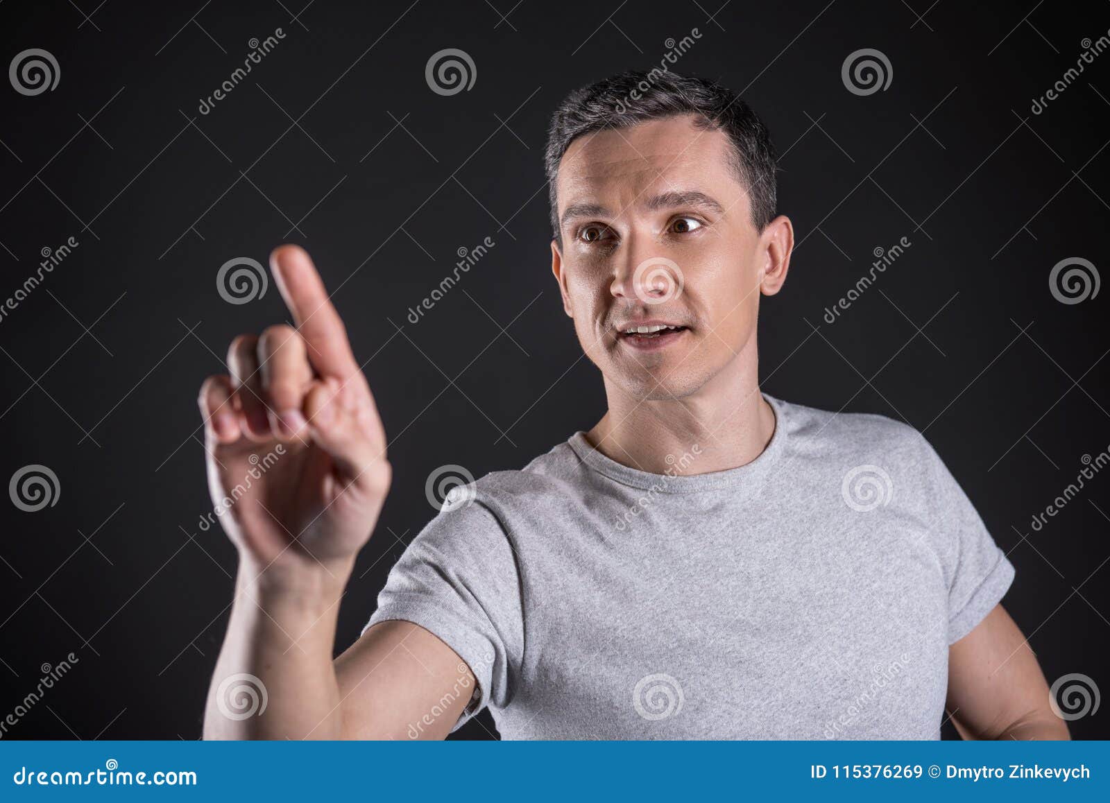 Smart Handsome Man Using New Technological Device Stock Image - Image ...