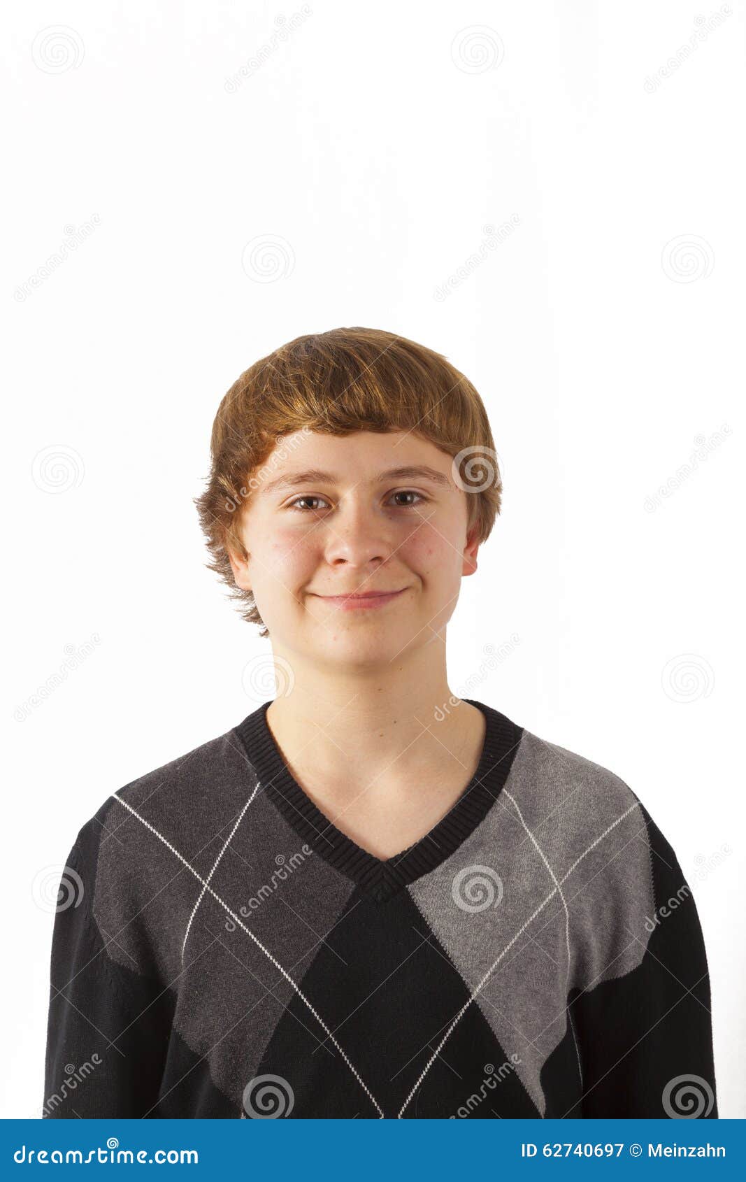 Smart Happy Boy Posing in Studio Stock Image - Image of looking ...