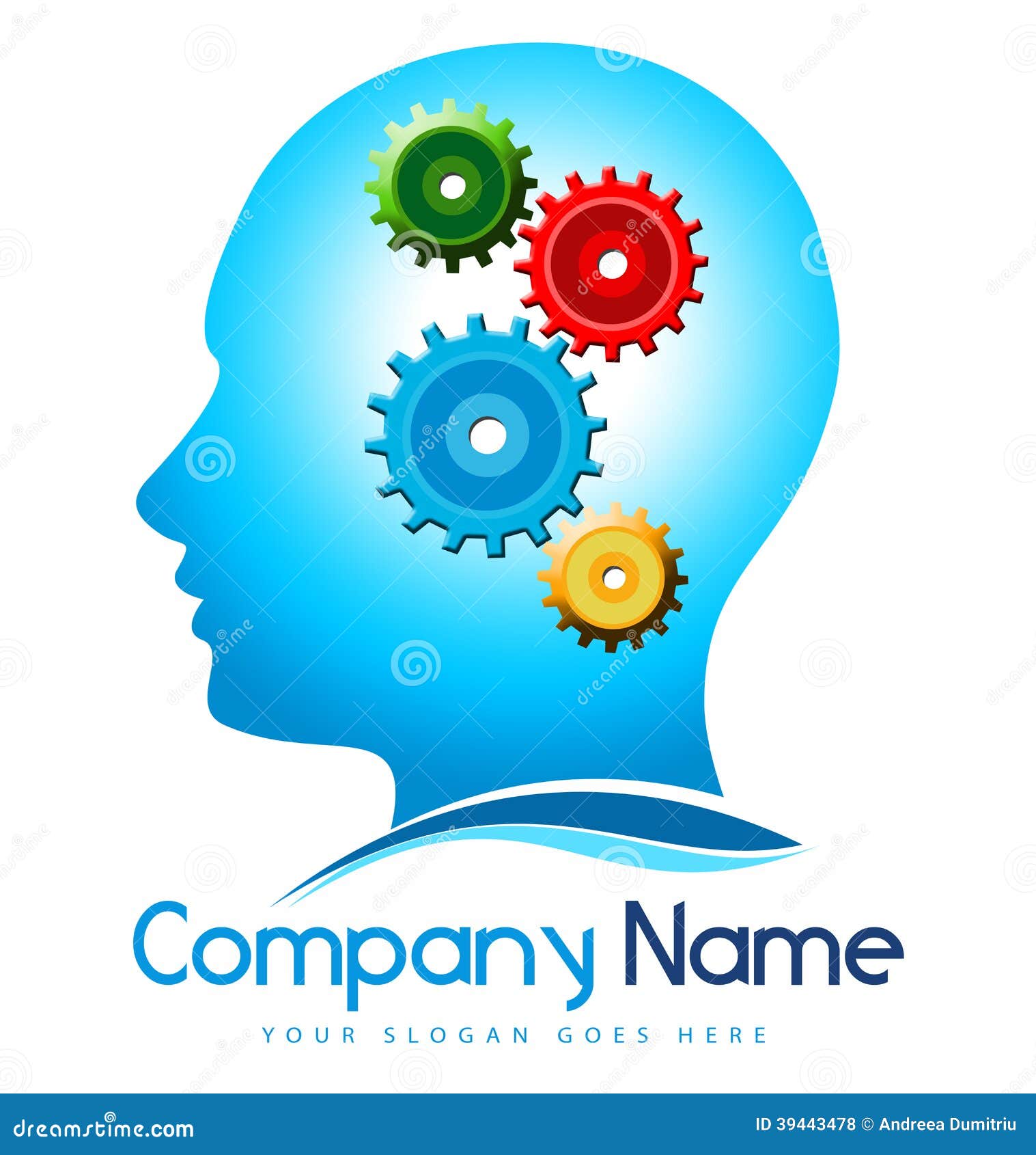 Smart Head Logo Stock Photo | CartoonDealer.com #39443478