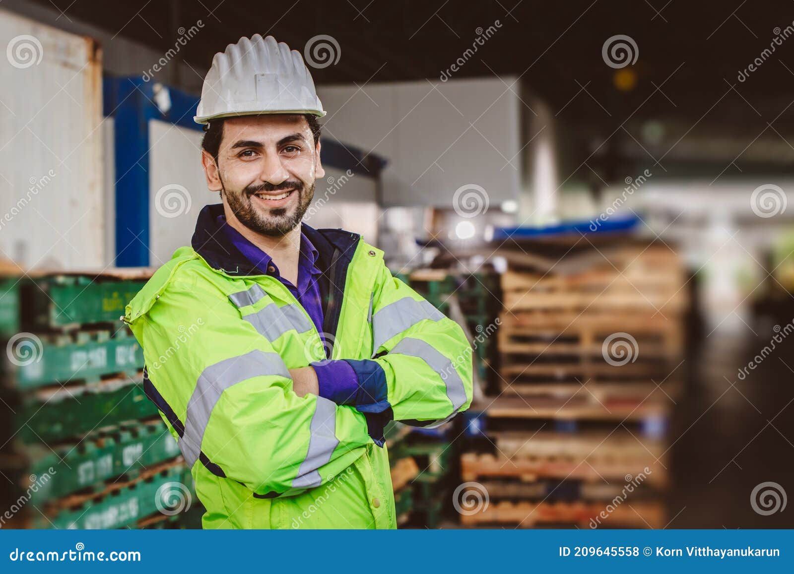 Smart Hispanic Latin Engineer Worker Working in Logistic Port Cargo ...