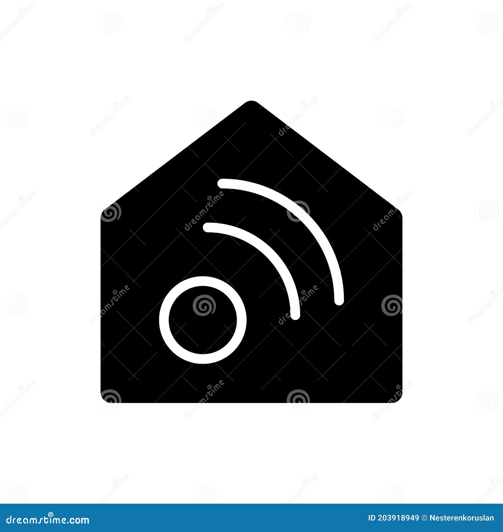 Smart Home App Black Glyph Icon Stock Vector - Illustration of isolated ...