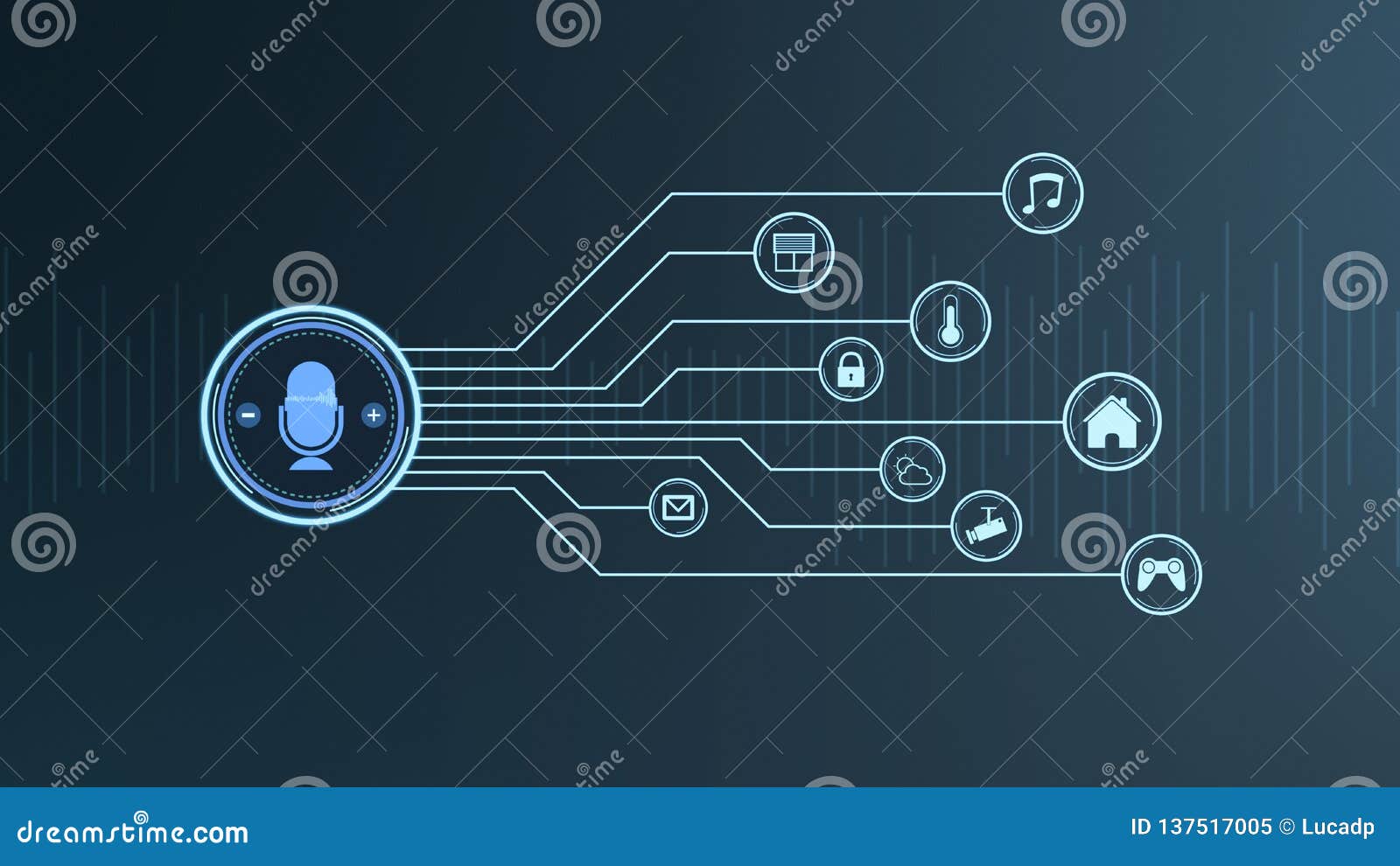 Smart home assistant stock illustration. Illustration of artificial ...