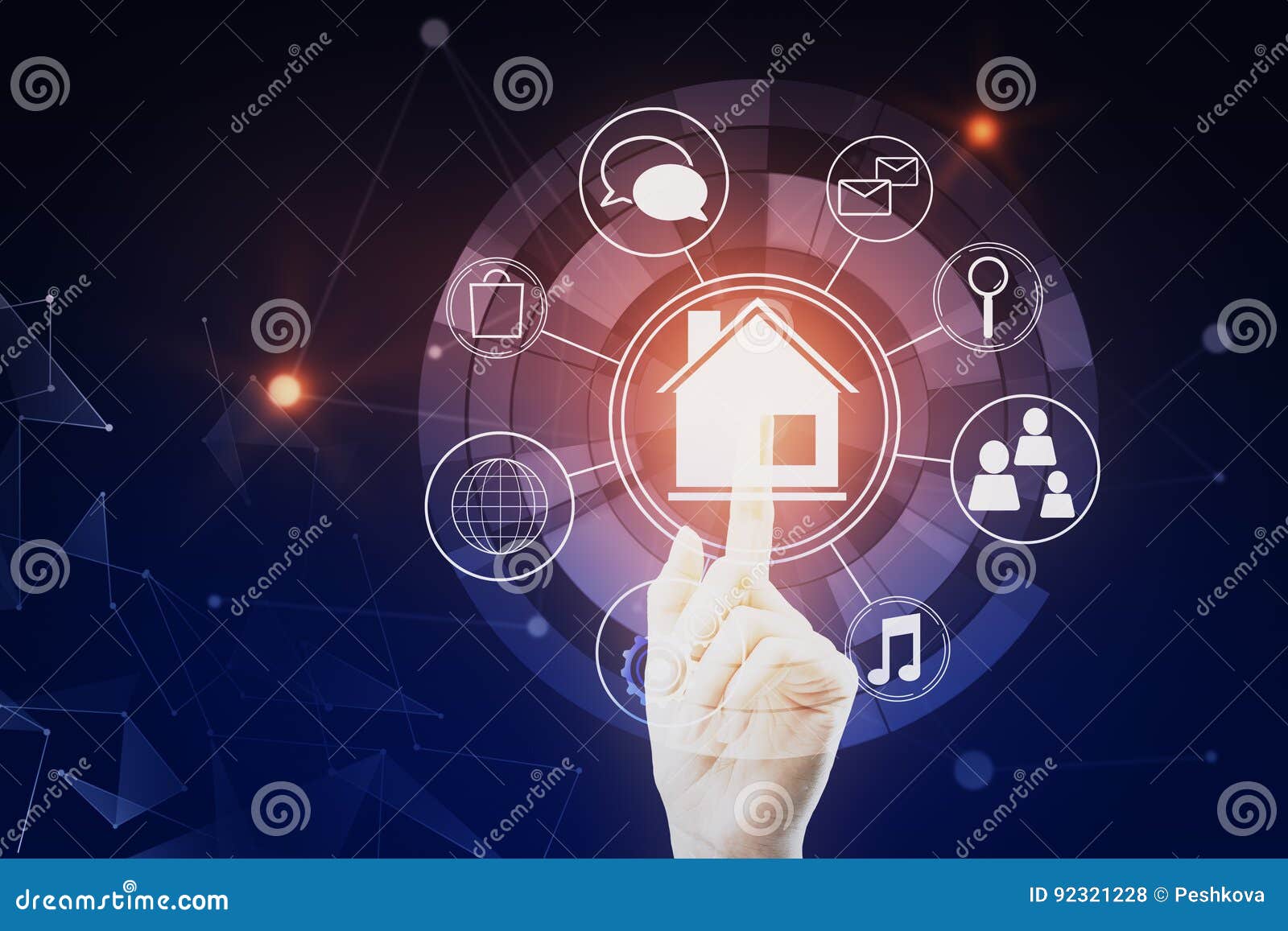 Smart home assistant stock photo. Image of mobile, computer - 92321228