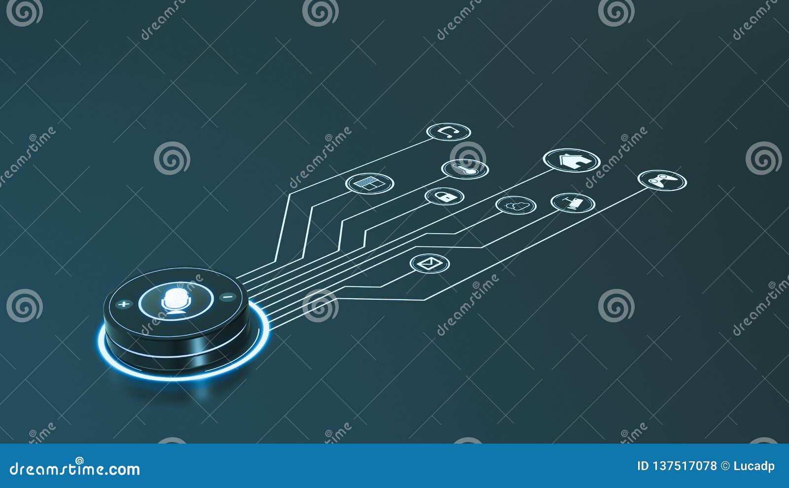 Smart home assistant stock illustration. Illustration of communication ...