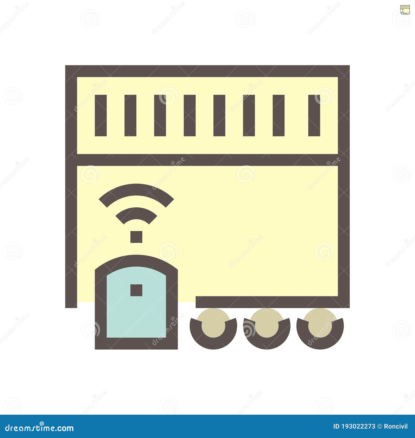 Automatic gate icon stock vector. Illustration of entrance - 193022273