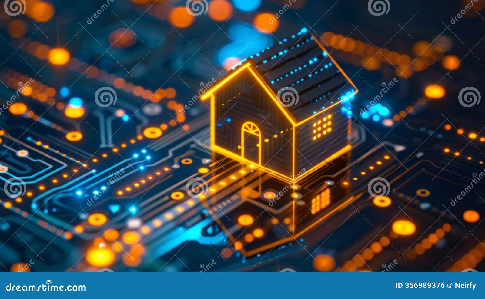 Smart Home Automation App Interface Onlaptop To Control House Stock ...