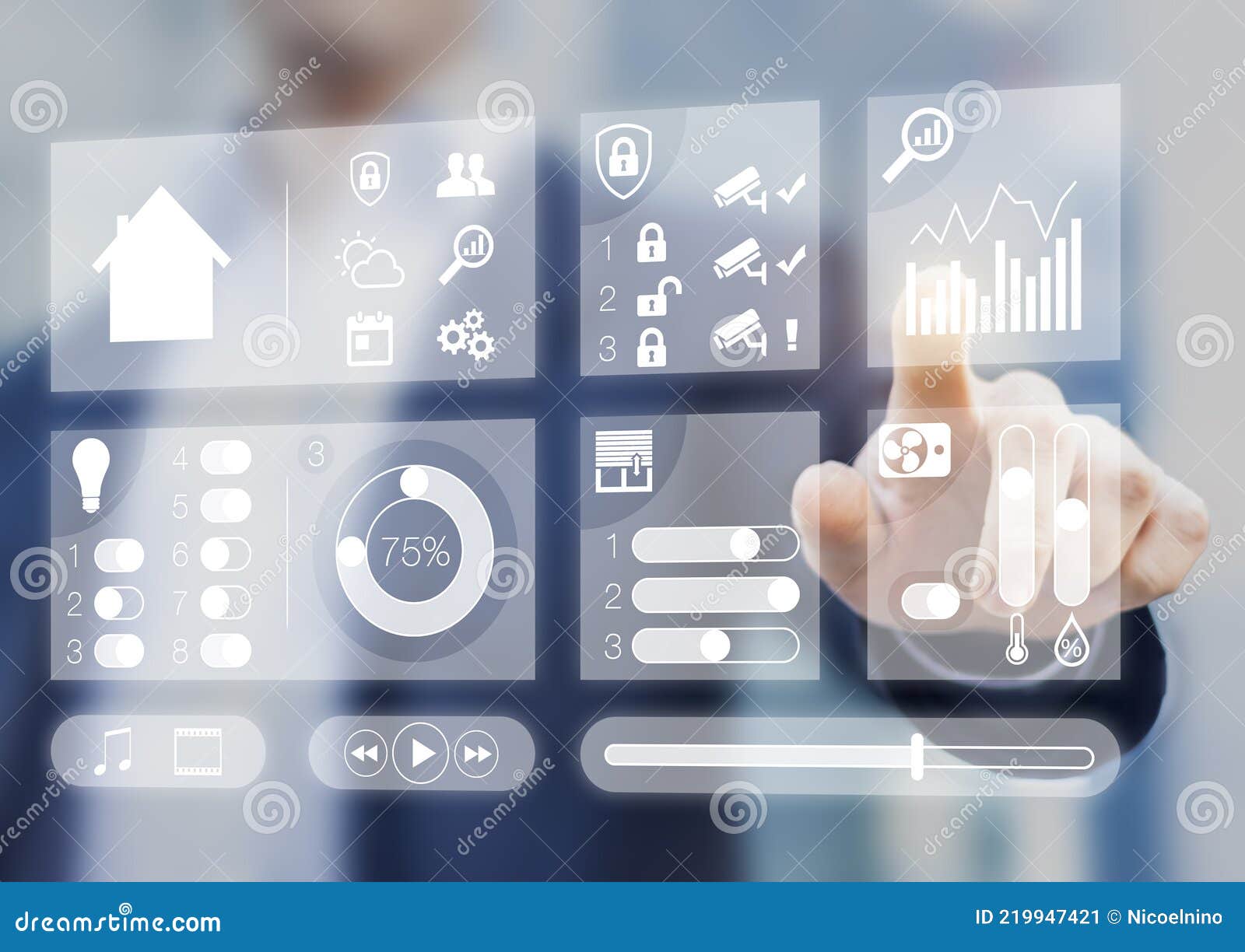 Person Touching Shield With Lock, Concept About Security, Cybersecurity ...