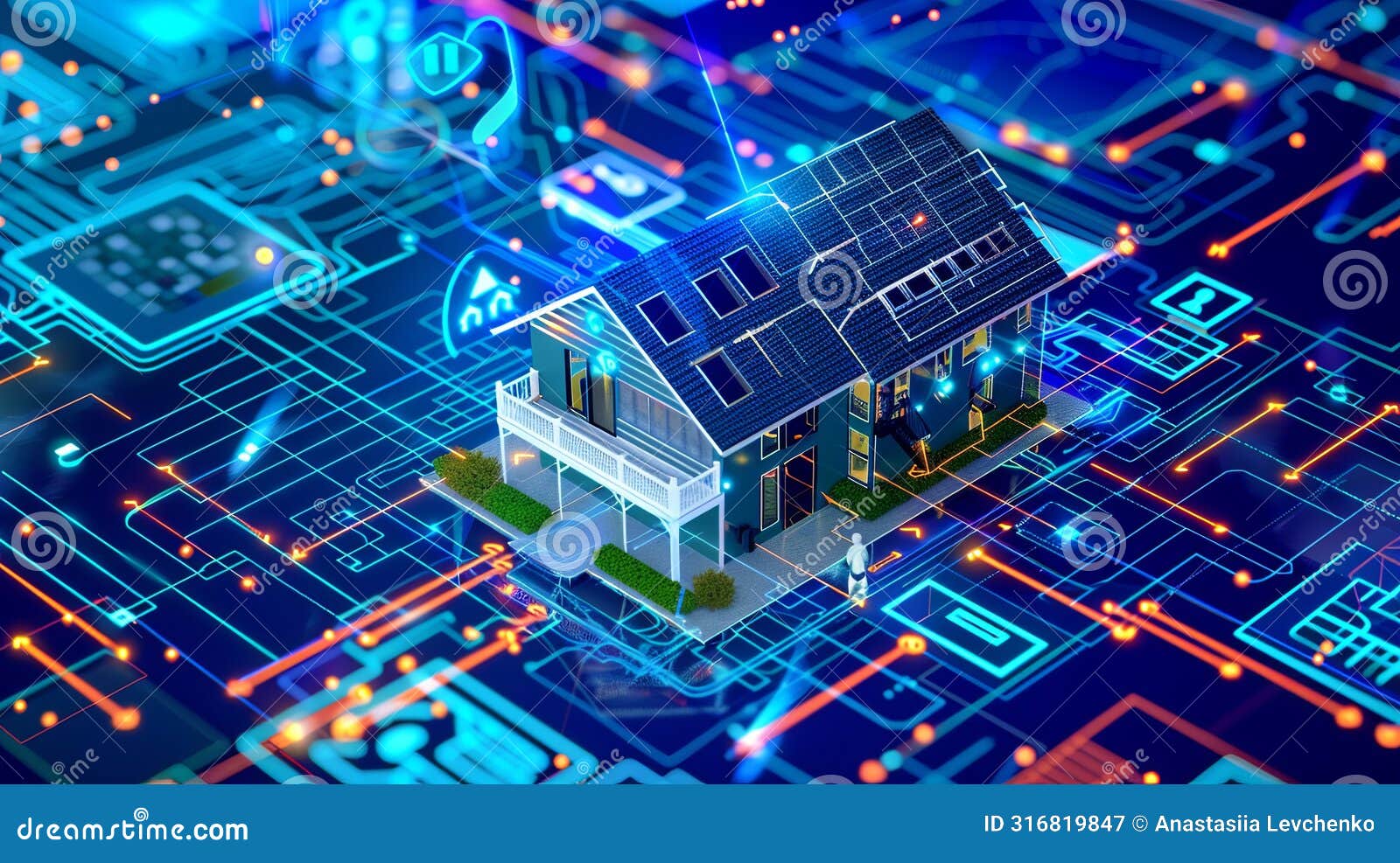 Smart Home Automation Control System. Innovation Technology Stock ...