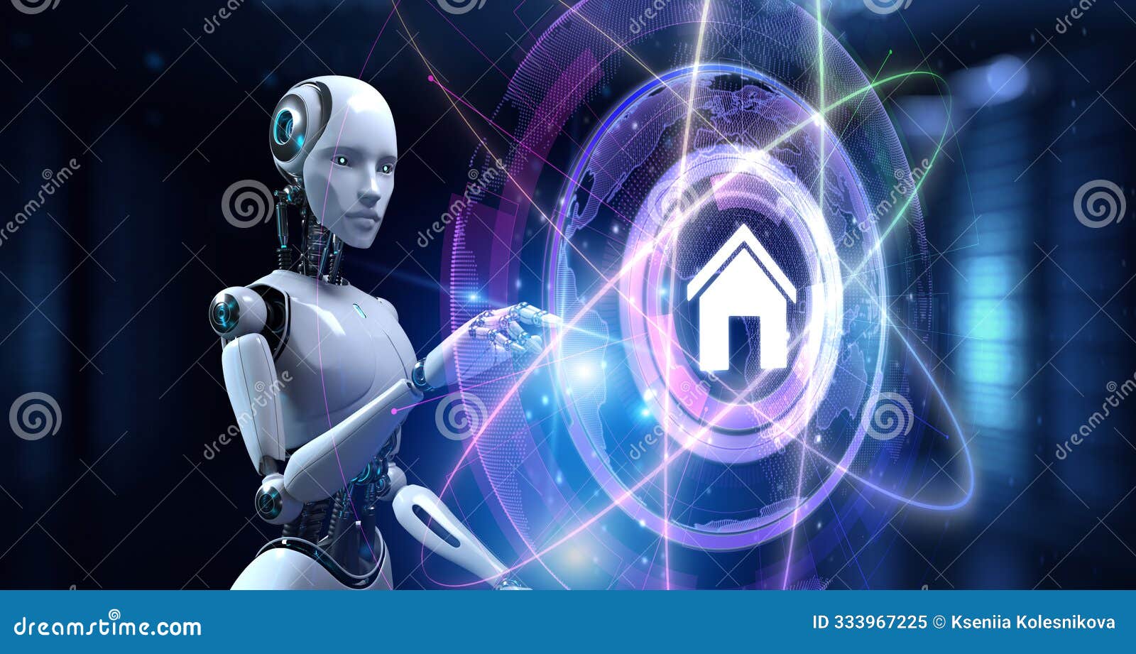 AI Technology Robot Graphic With Immature System Royalty-Free Stock ...