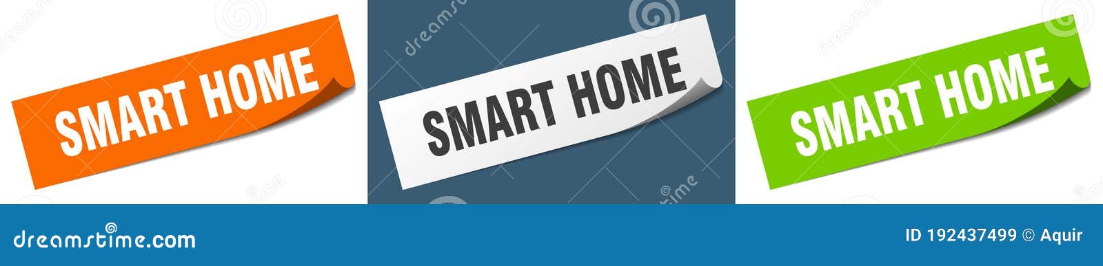 Smart Home Banner. Smart Home Speech Bubble Label Set. Stock Vector ...