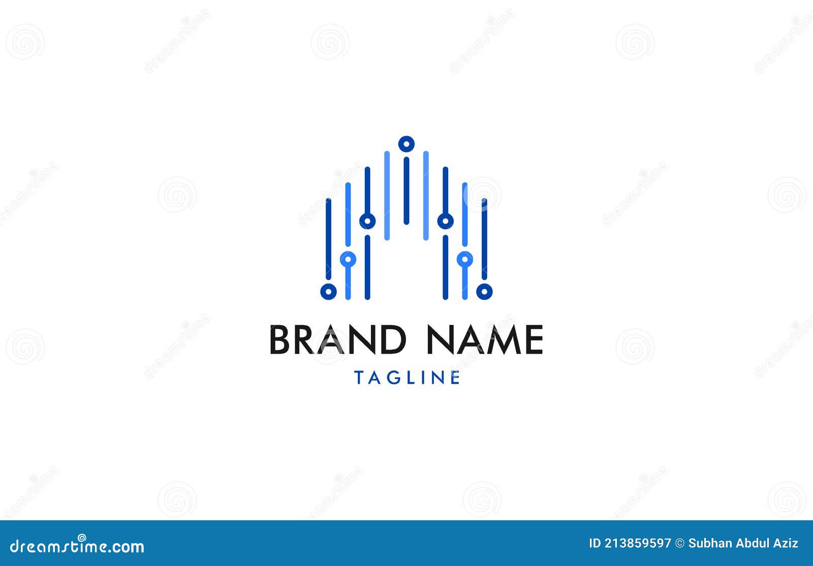 Smart Home Circuit Technology Logo Vector Template Design Stock Vector ...