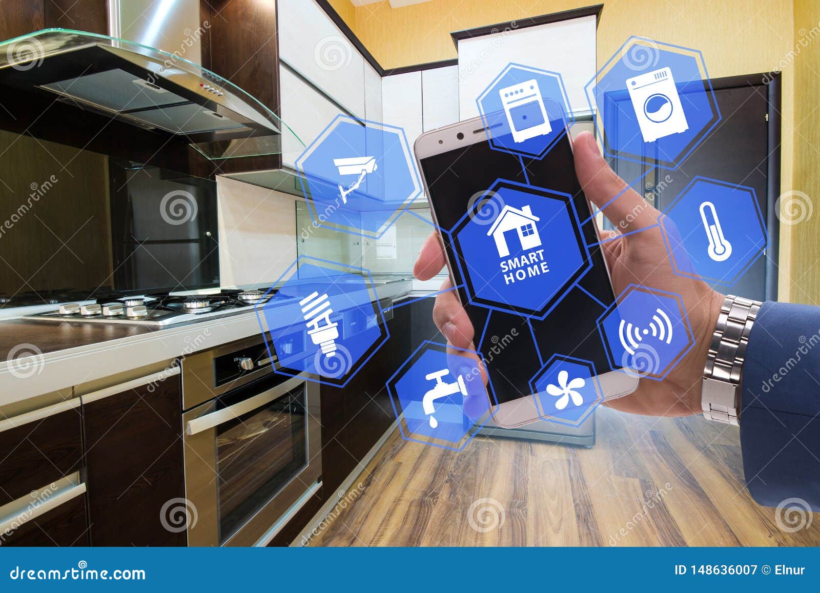 Smart Home Concept with Devices and Appliances Stock Image - Image of ... Smart Home Concept with Devices and Appliances Stock Image - Image of ...