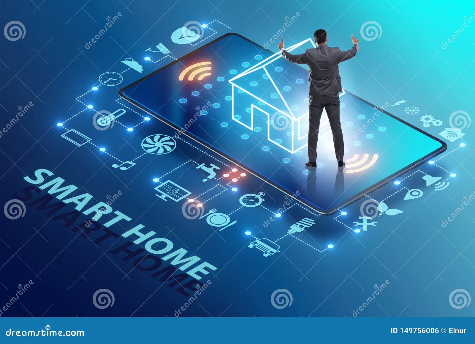 Smart Home Concept with Devices and Appliances Stock Photo - Image of ... Smart Home Concept with Devices and Appliances Stock Photo - Image of ...